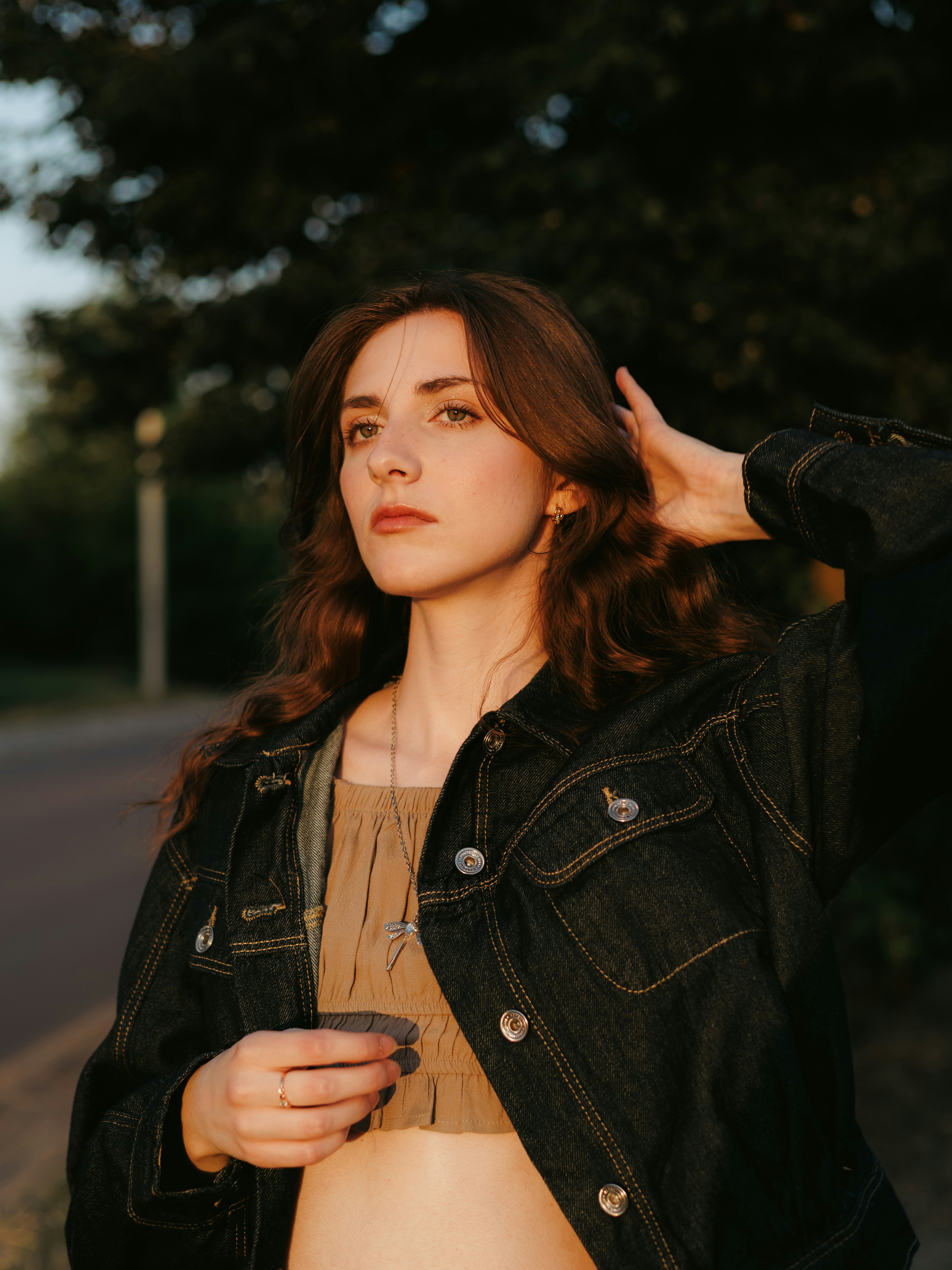 Sunlit Quiet: A Portrait in Denim and Gaze
