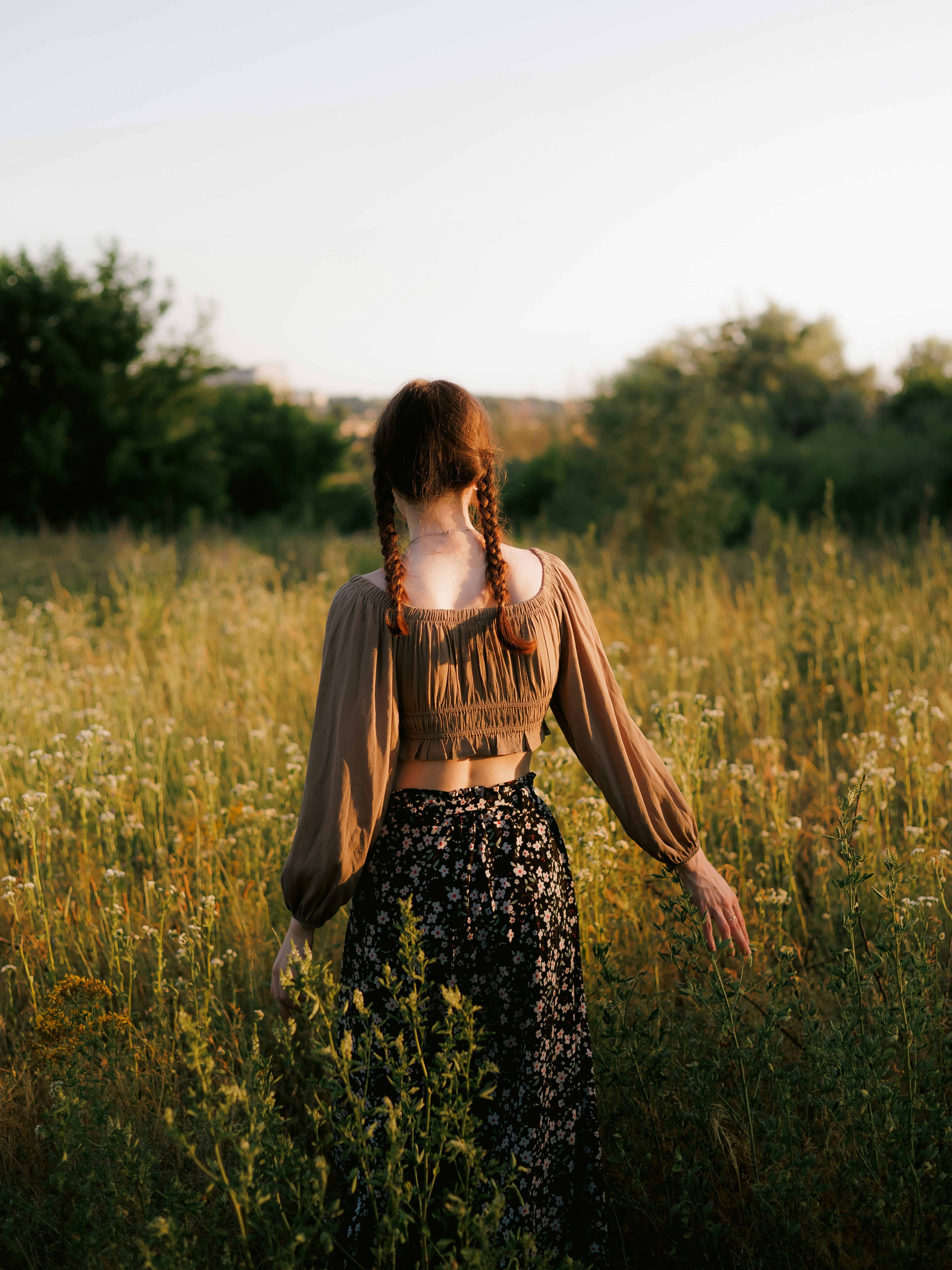 Two Braids in a Summer Field
