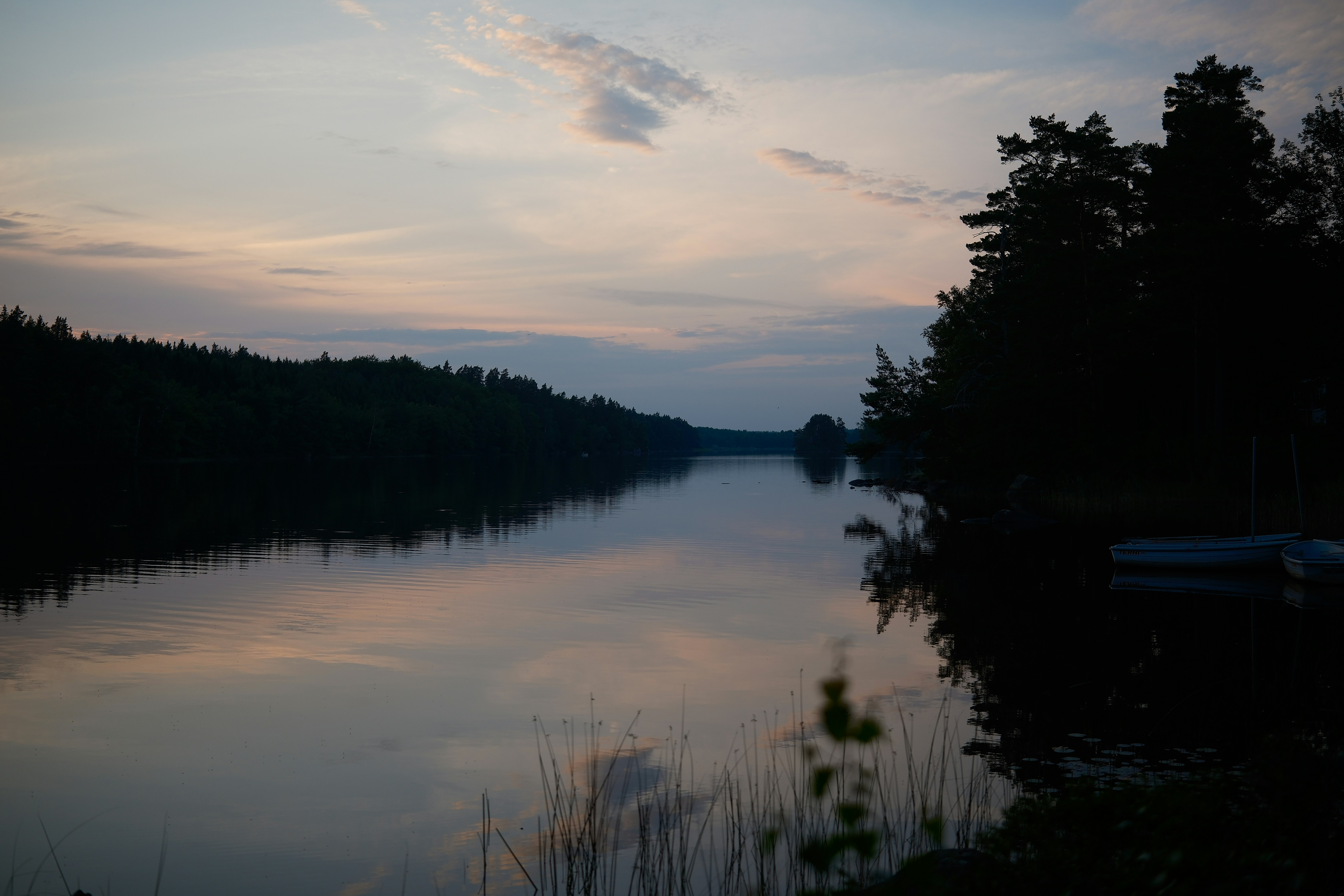 Dusk on the Quiet Lake: Edges of Shadow and Light