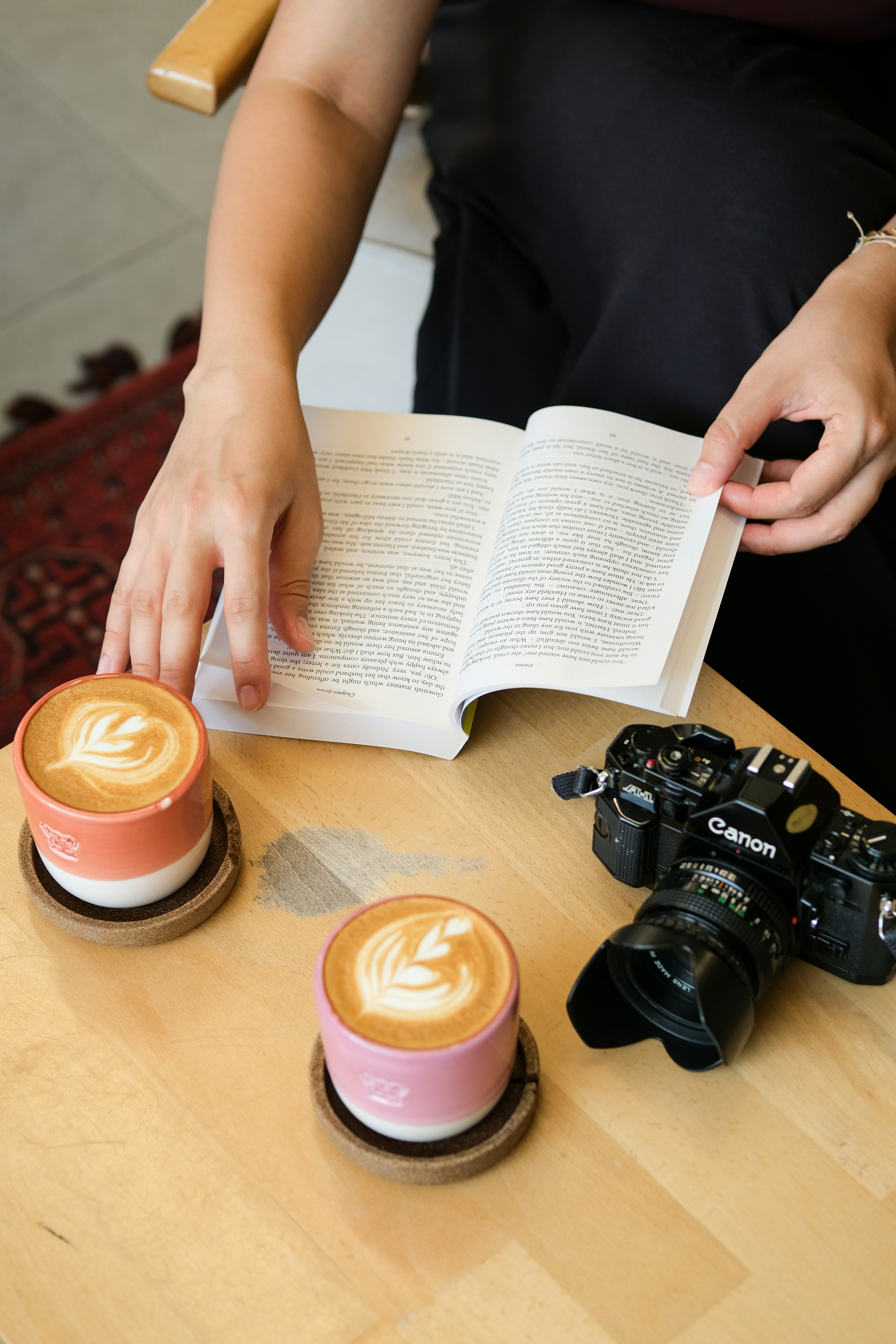 Latte Layers and a Quiet Moment: A Photographer’s Desk