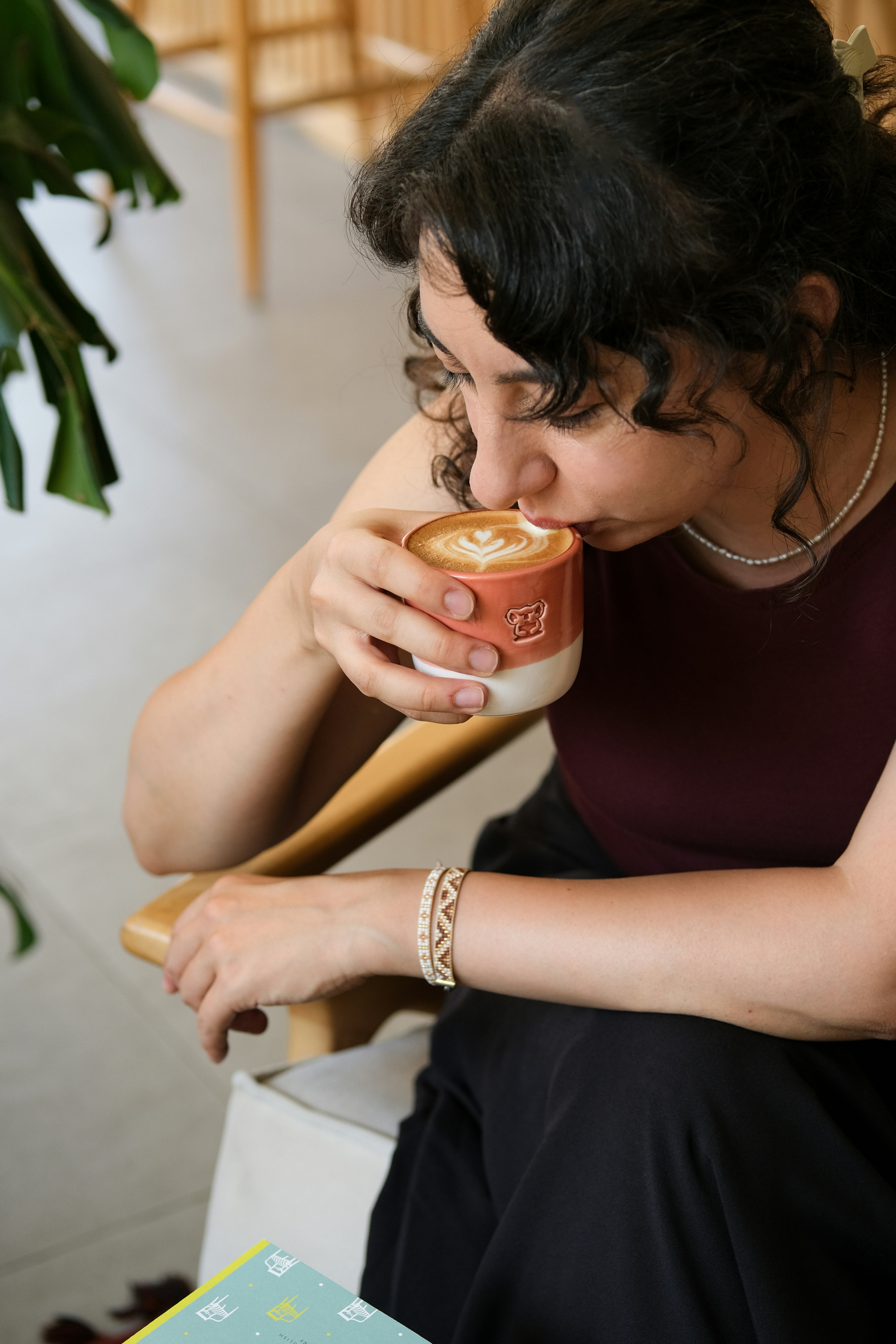A Quiet Moment with Latte Art and Warm Light