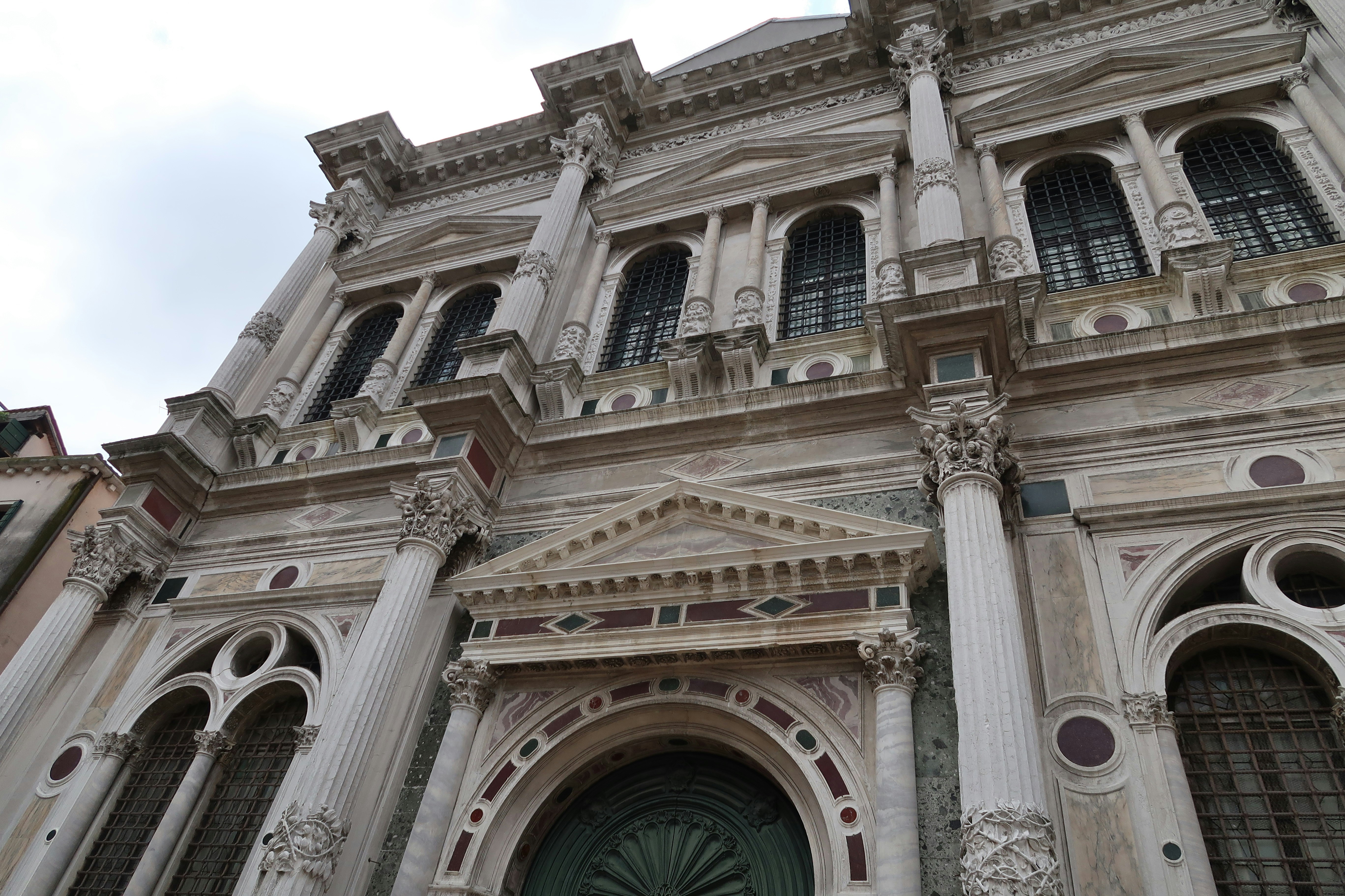 Facade of Time: Carved Stone and Archways Standing Guard