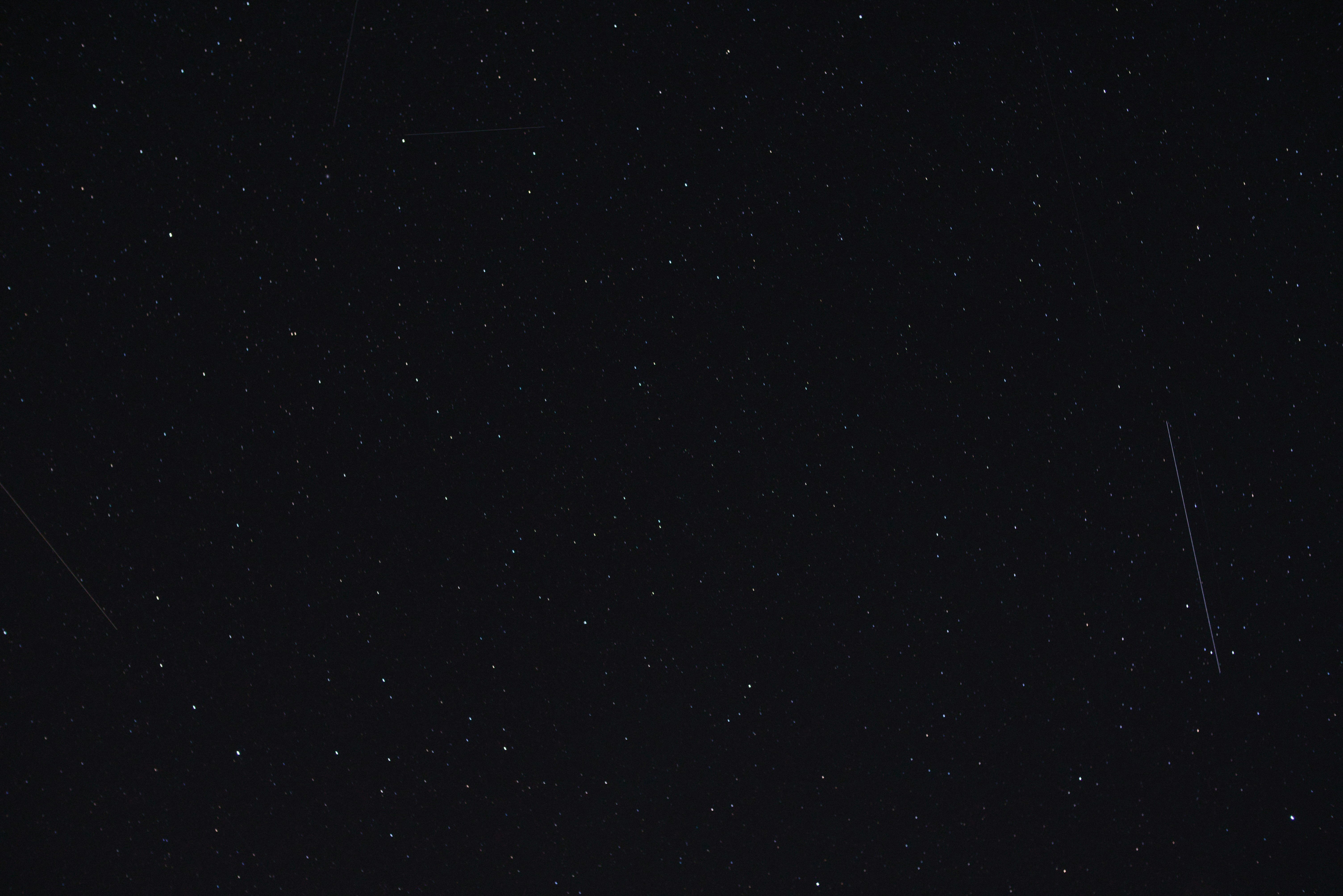 Meteor Trail Across a Midnight Sky
