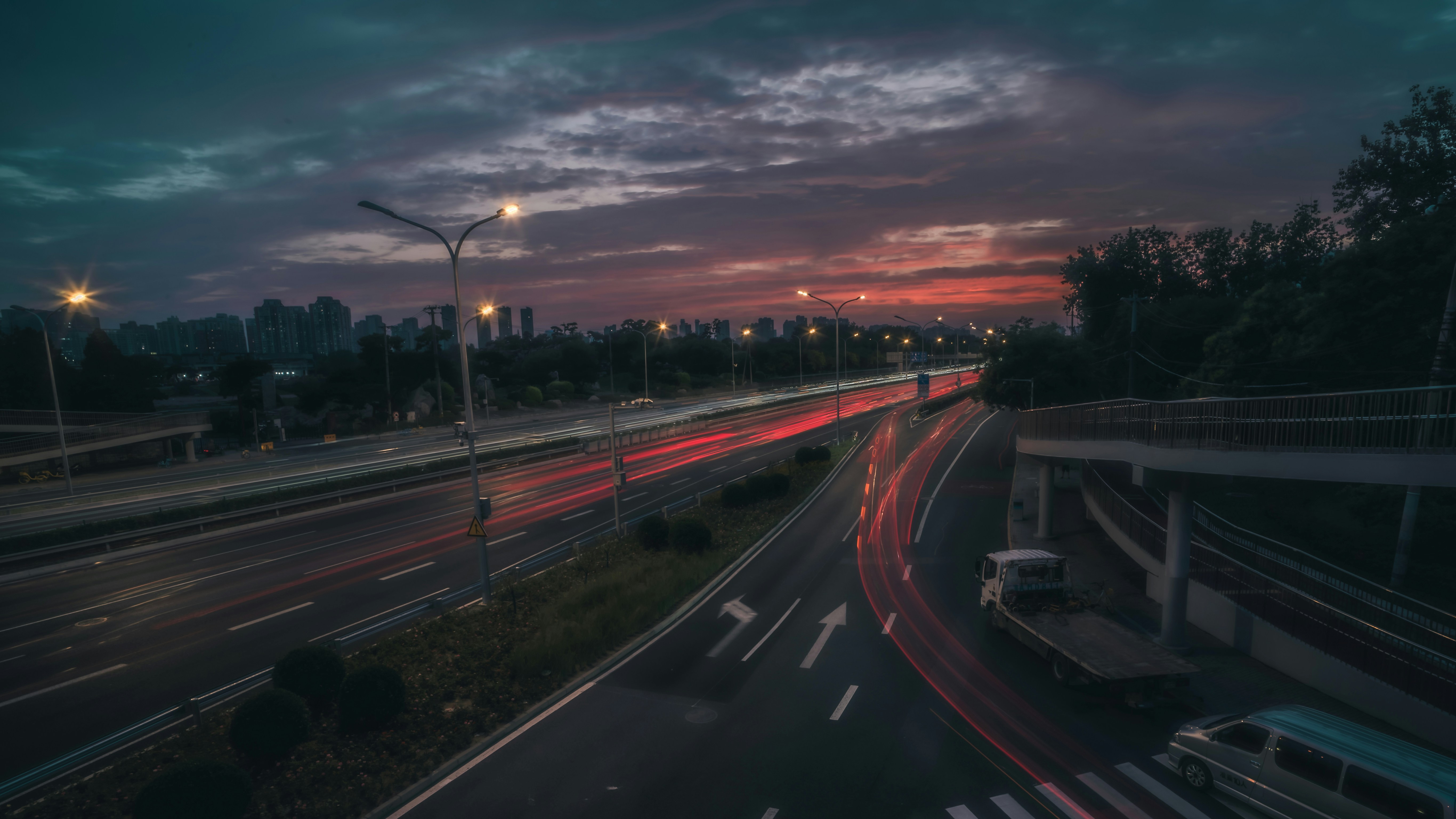 Veins of the City: Night Corridor of Light