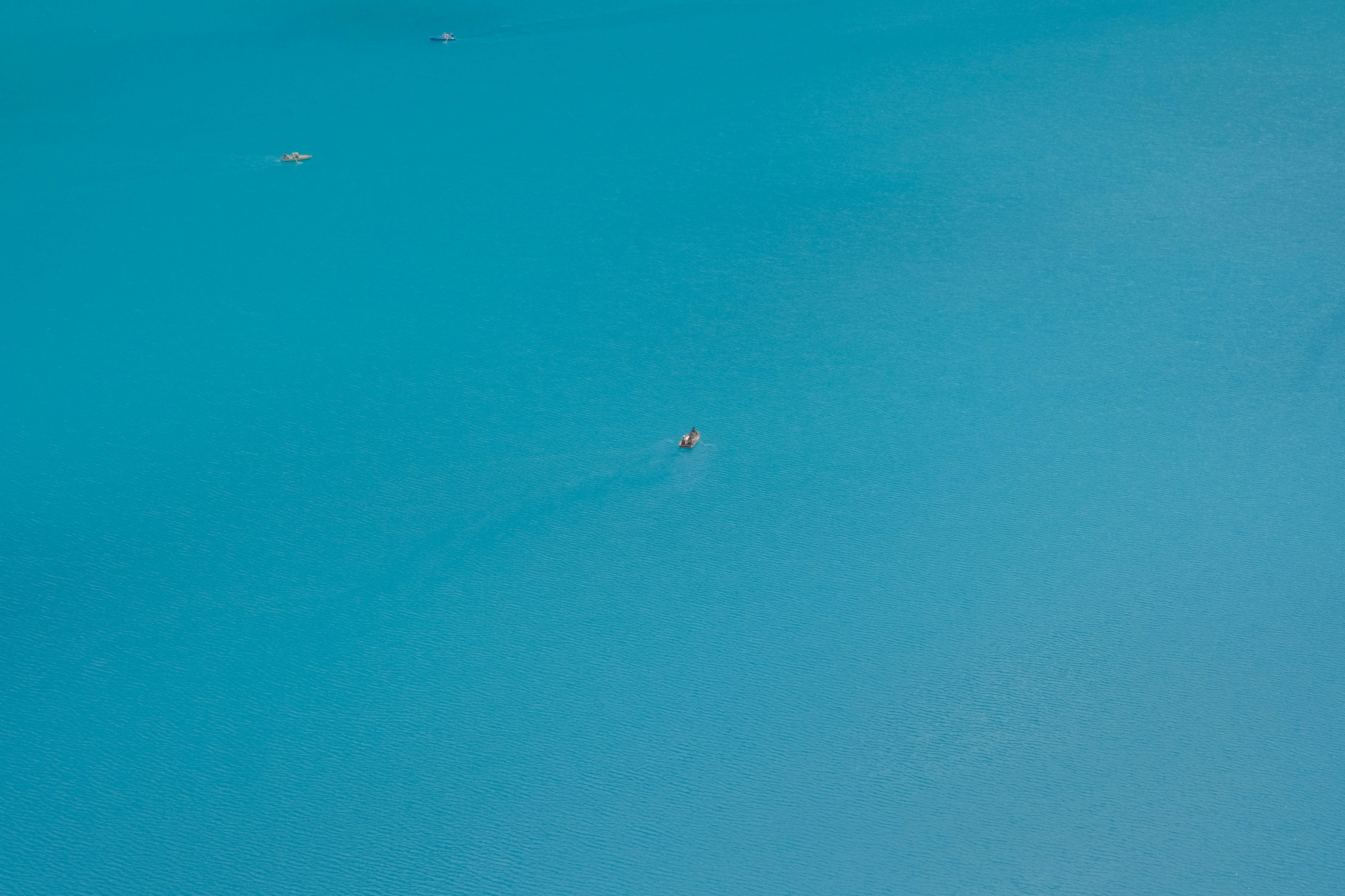 Isolated Drift: Small Buoys in Wide Blue