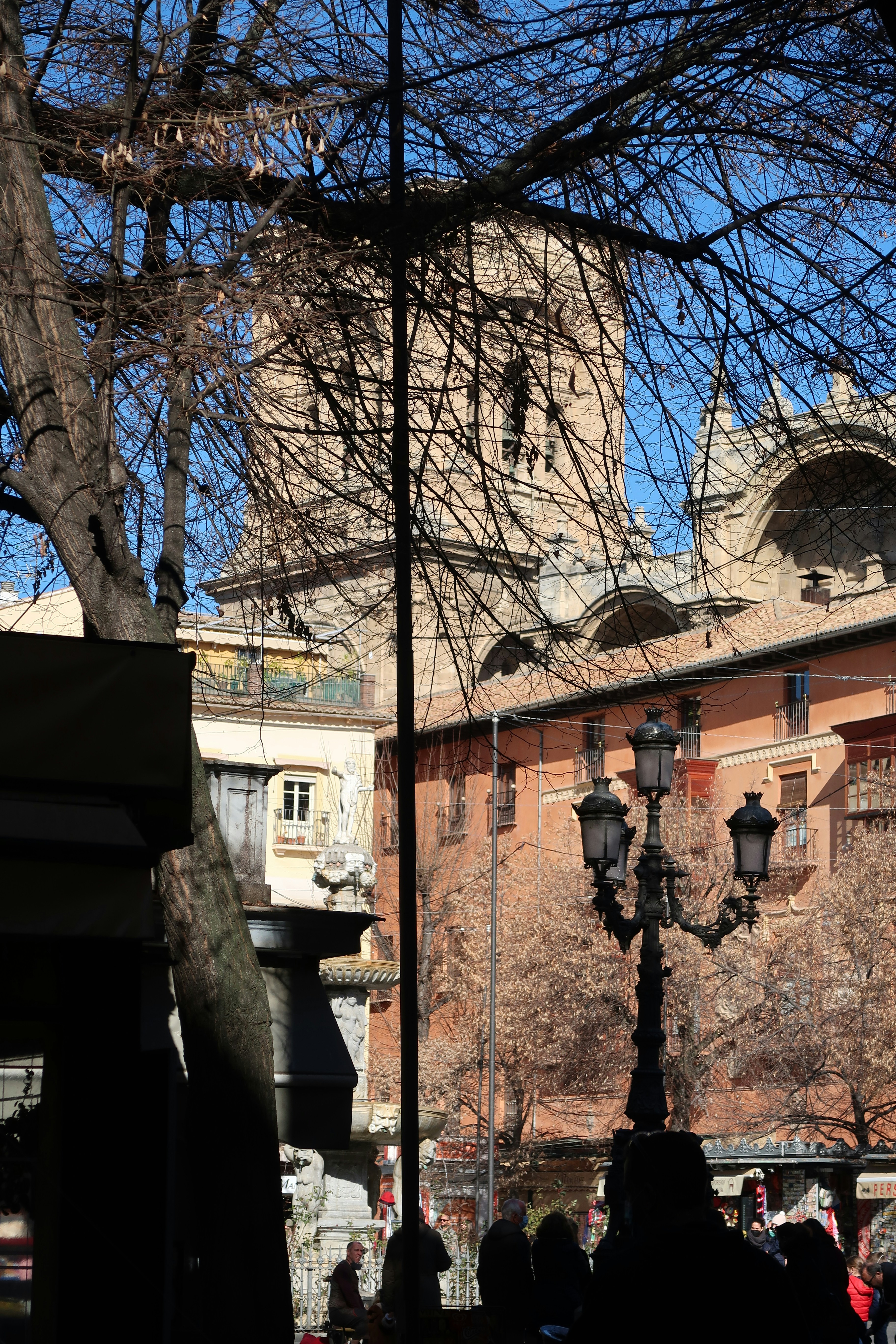 Urban Lanterns and Gothic Silhouette