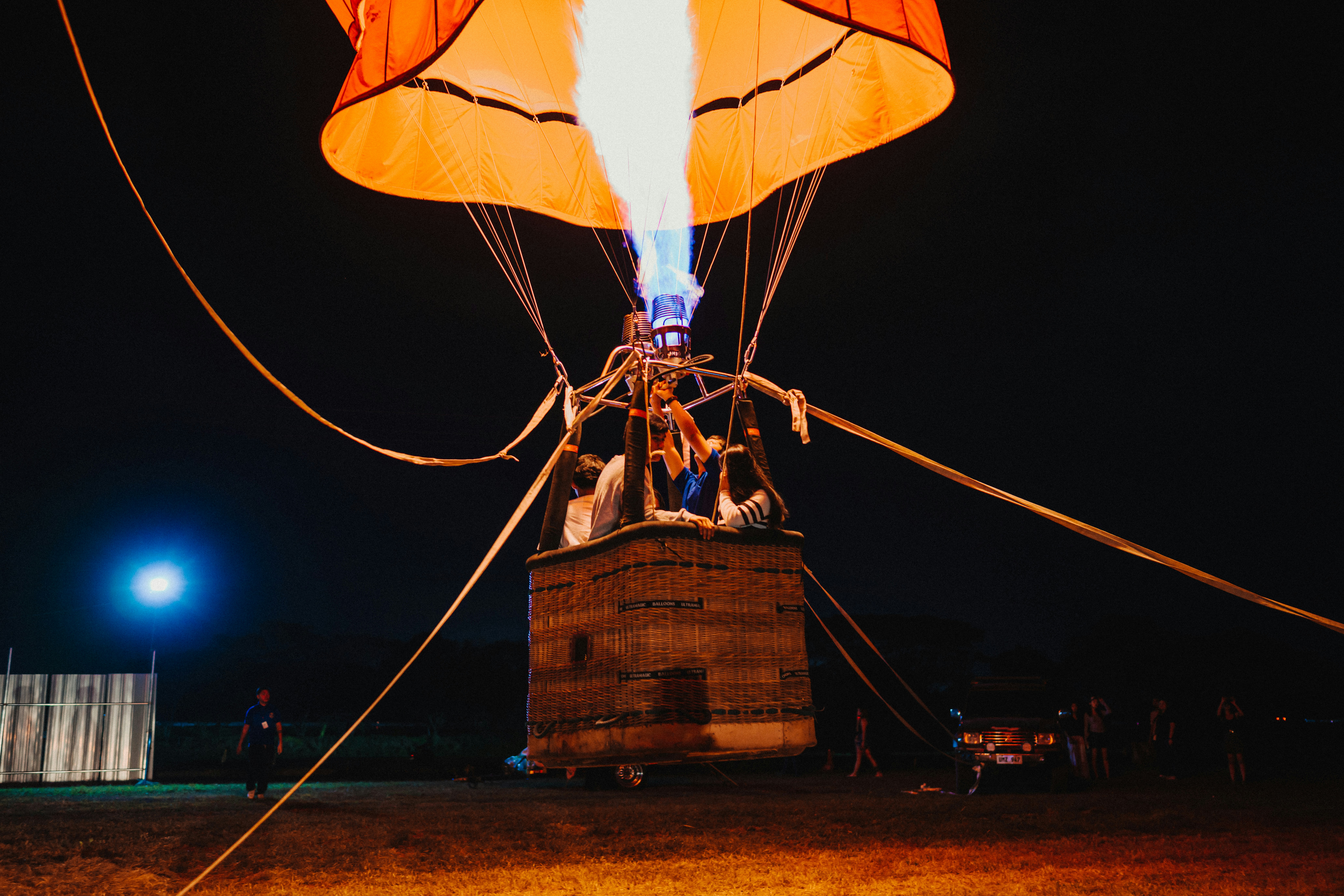 Night Lift: Lantern Fire Rising from the Balloon Basket