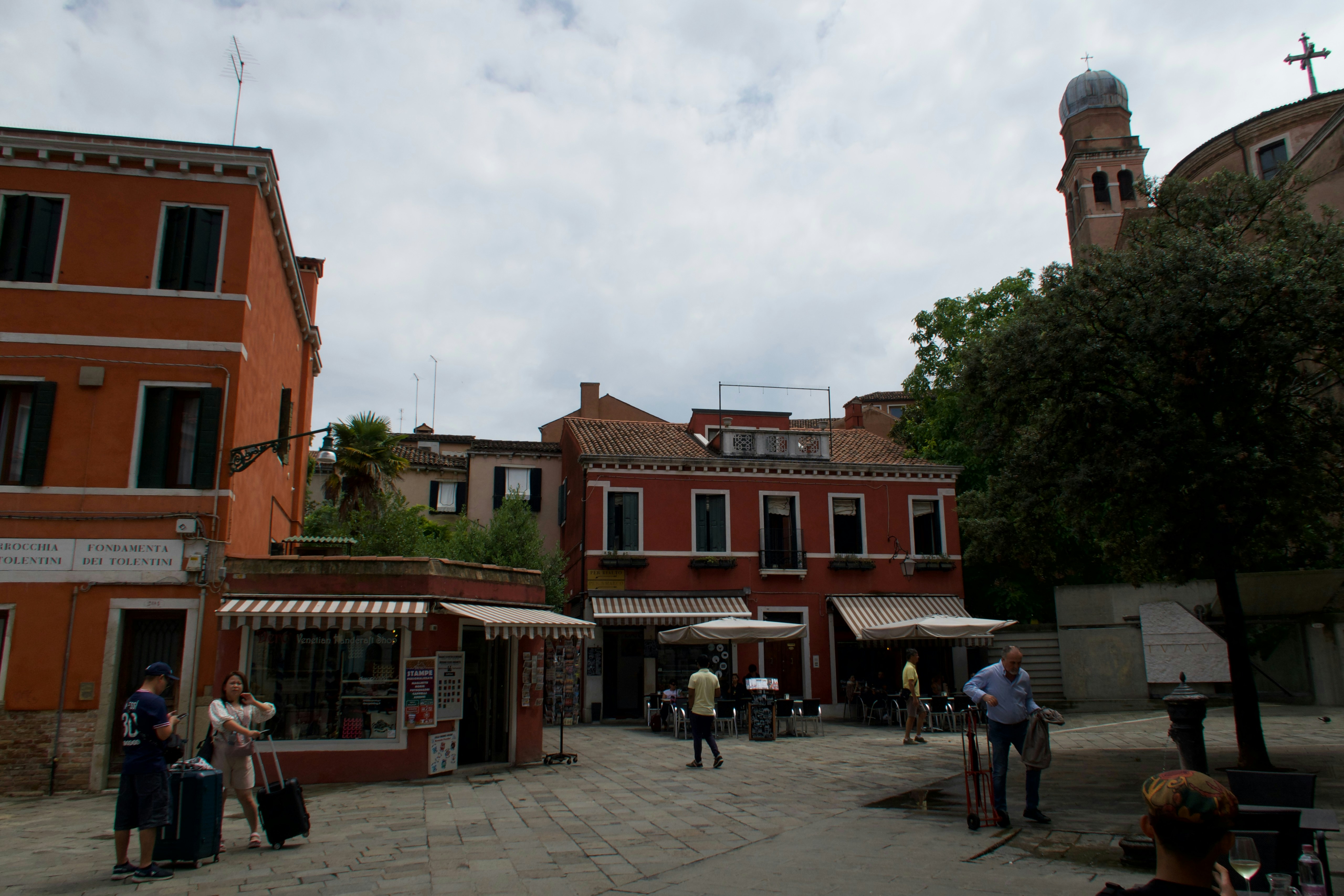 Sunlit Piazza in a Mediterranean Town