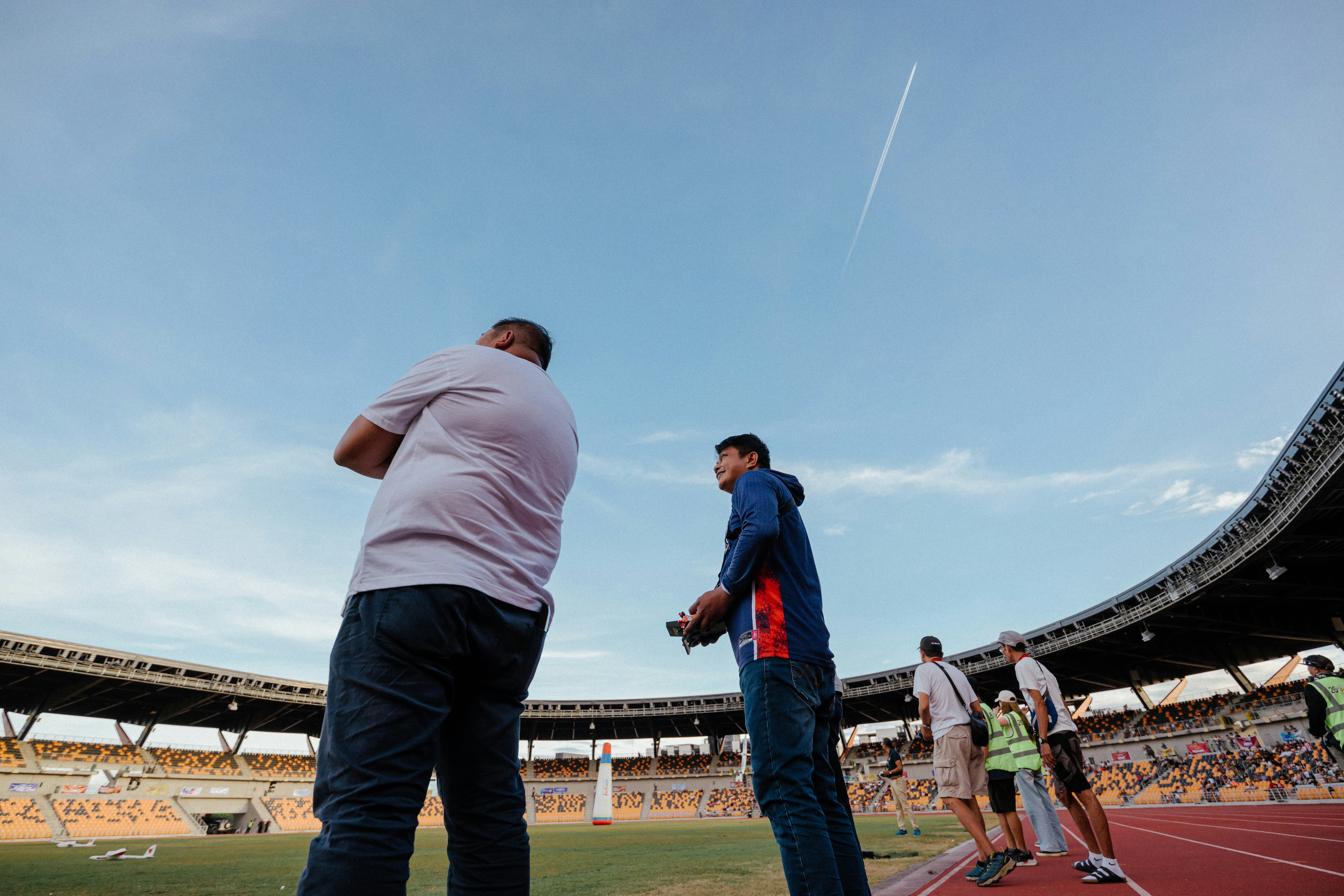 Benchside Banter on a Sunny Stadium Evening