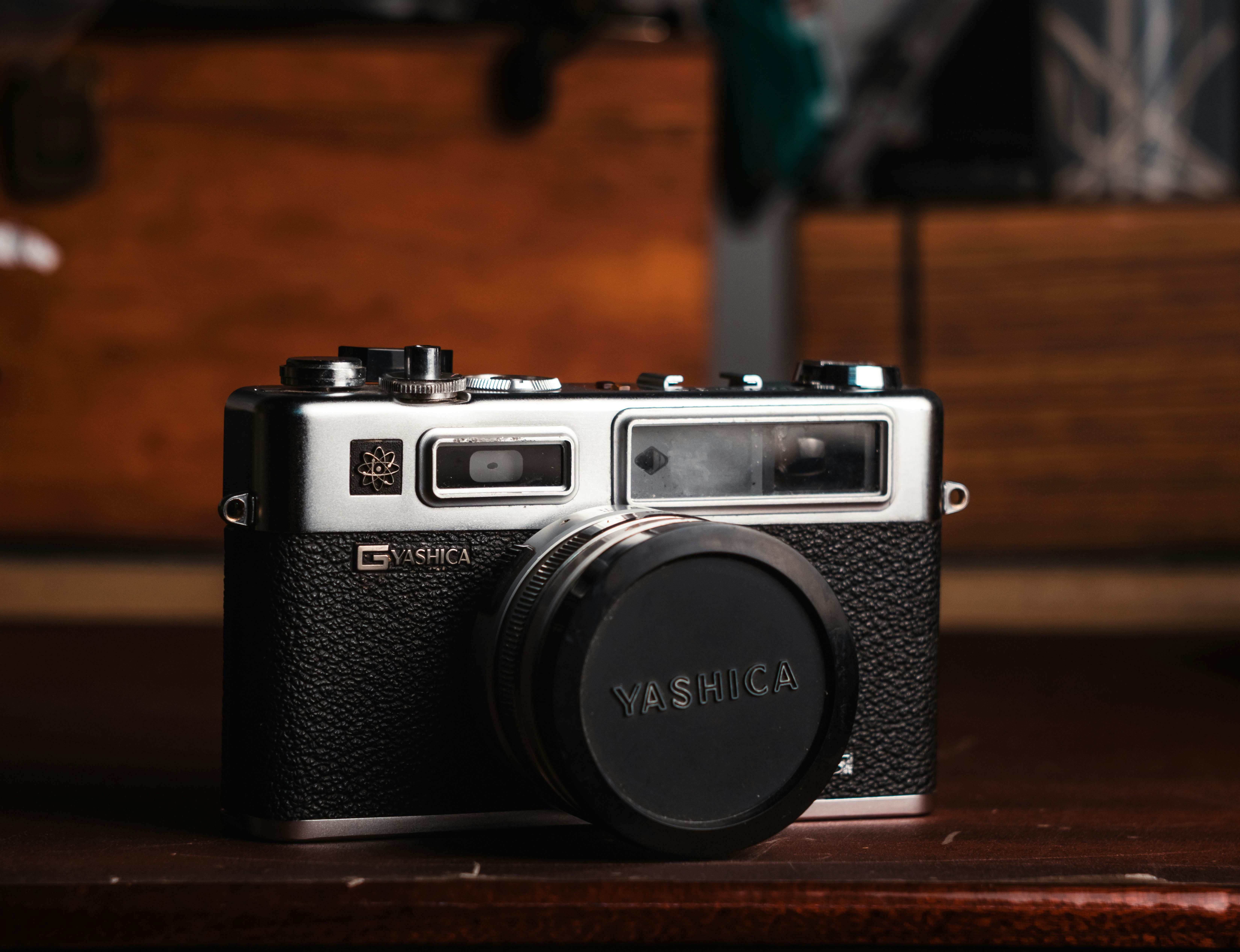Vintage Steel and Leather: A Yashica in Quiet Focus