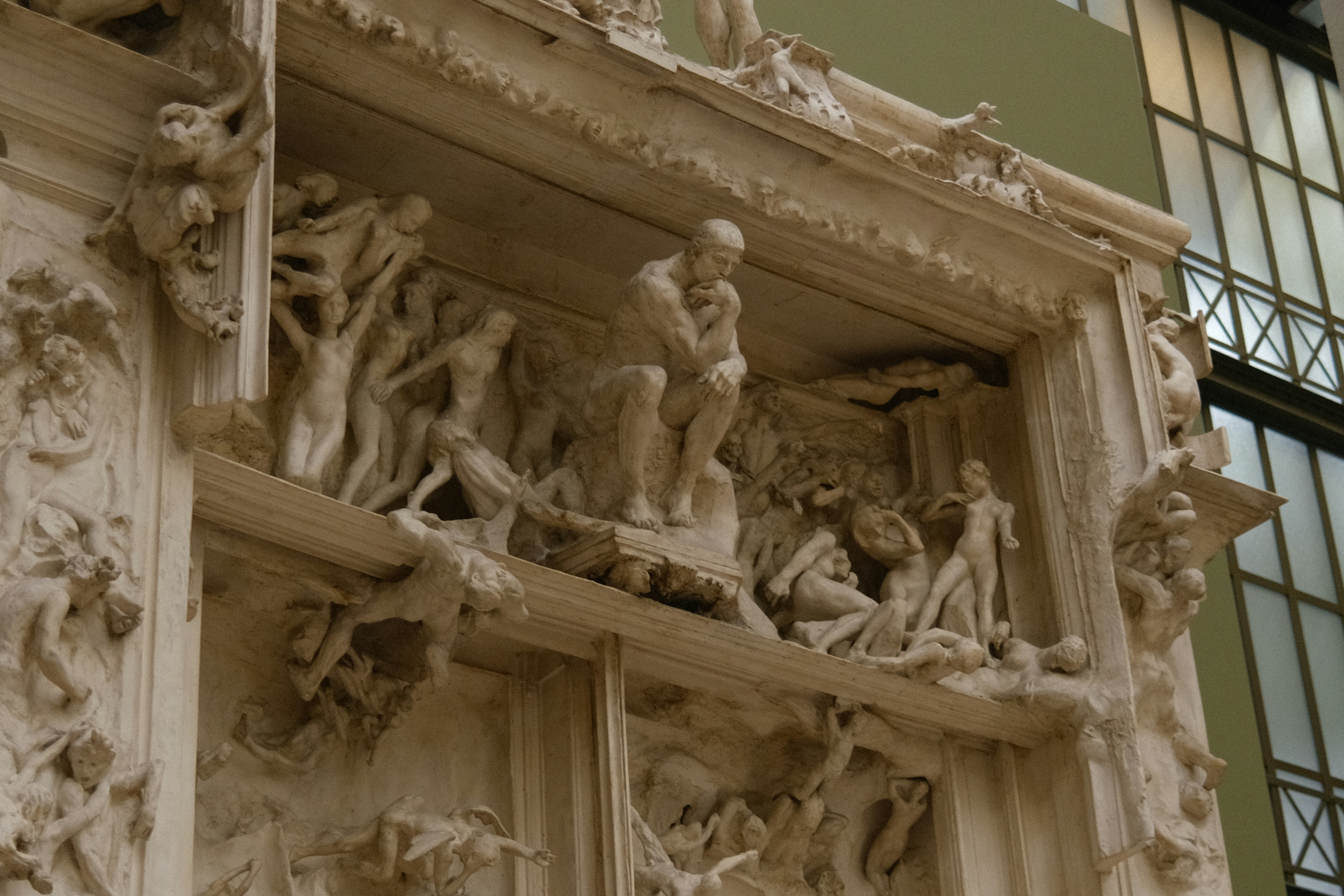 Relief Figures Adorning a Historic Facade