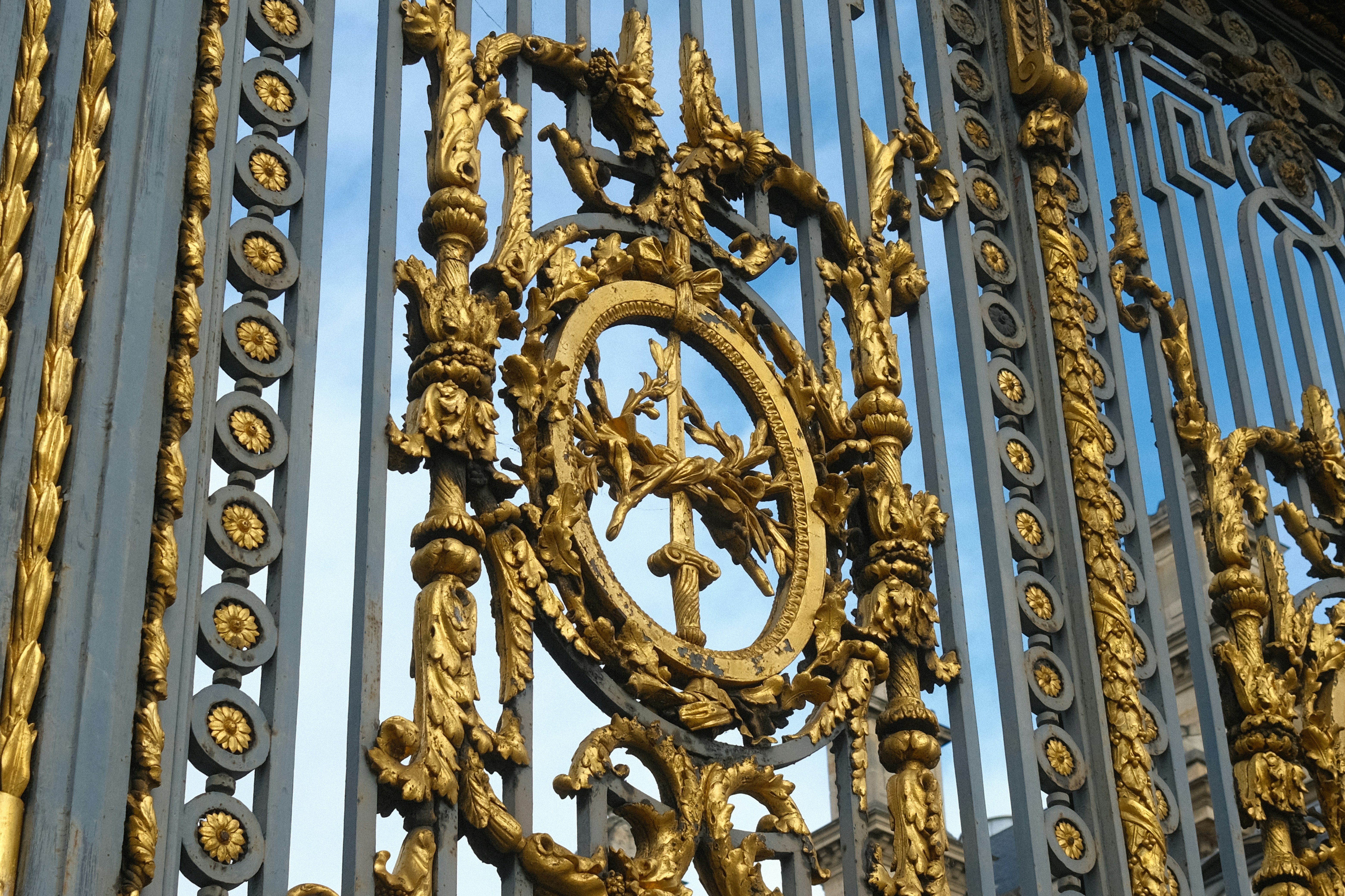 Gilded Gatework: An Intricate Weave of Gold and Iron