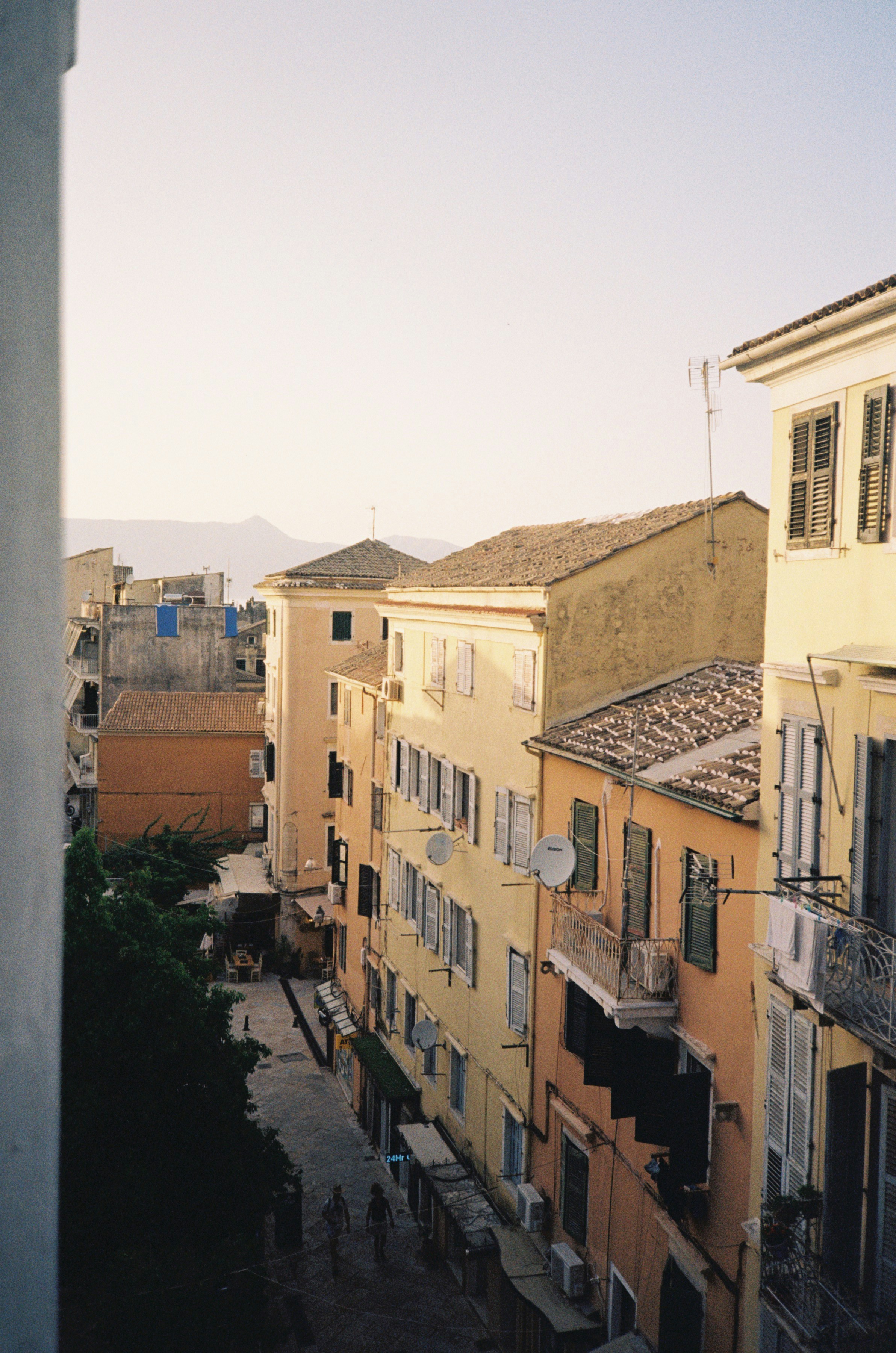 Golden Hour in a Narrow Mediterranean Street