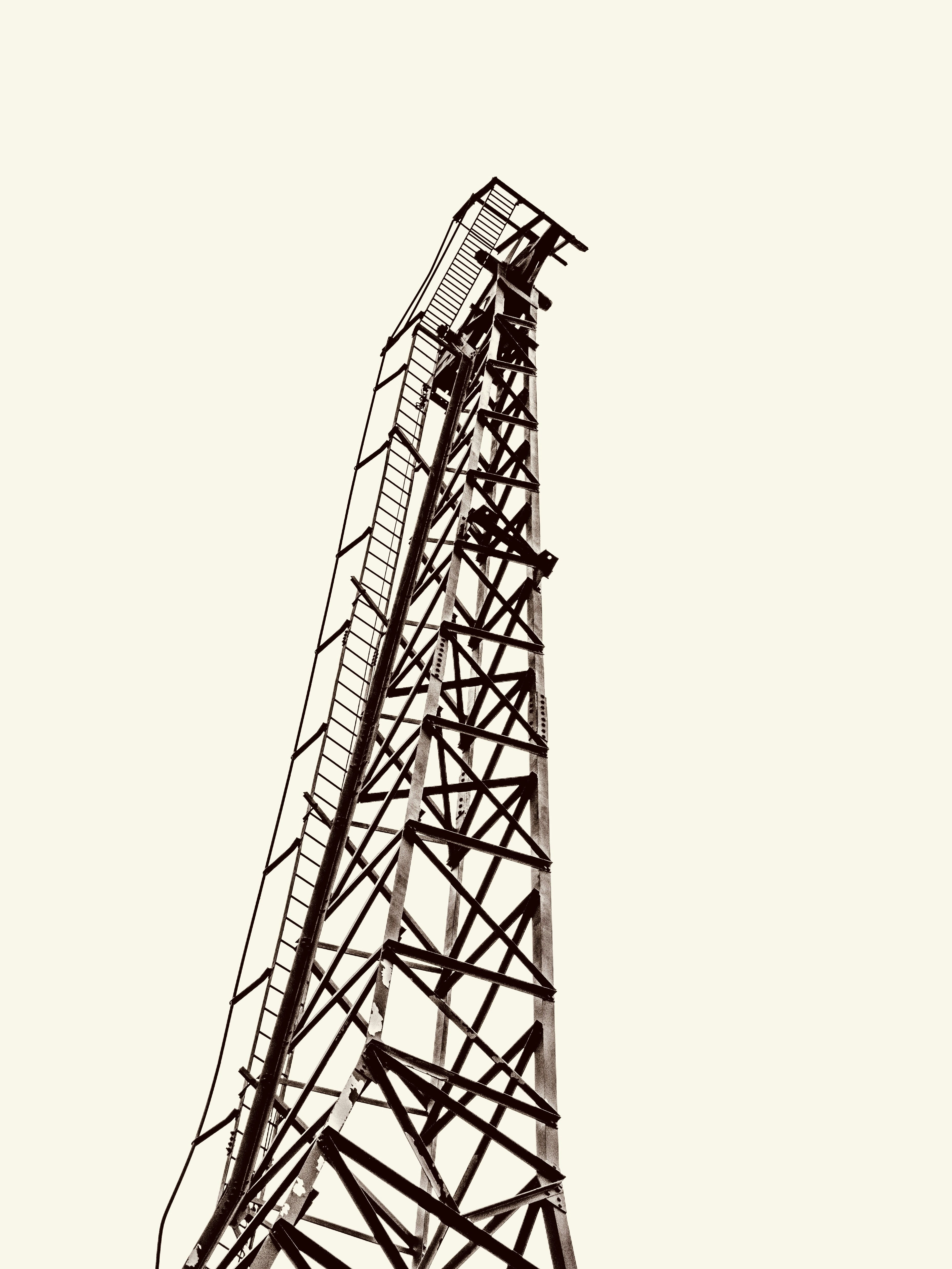 Towering Lattice: An Abstract Crane's Rigid Beauty