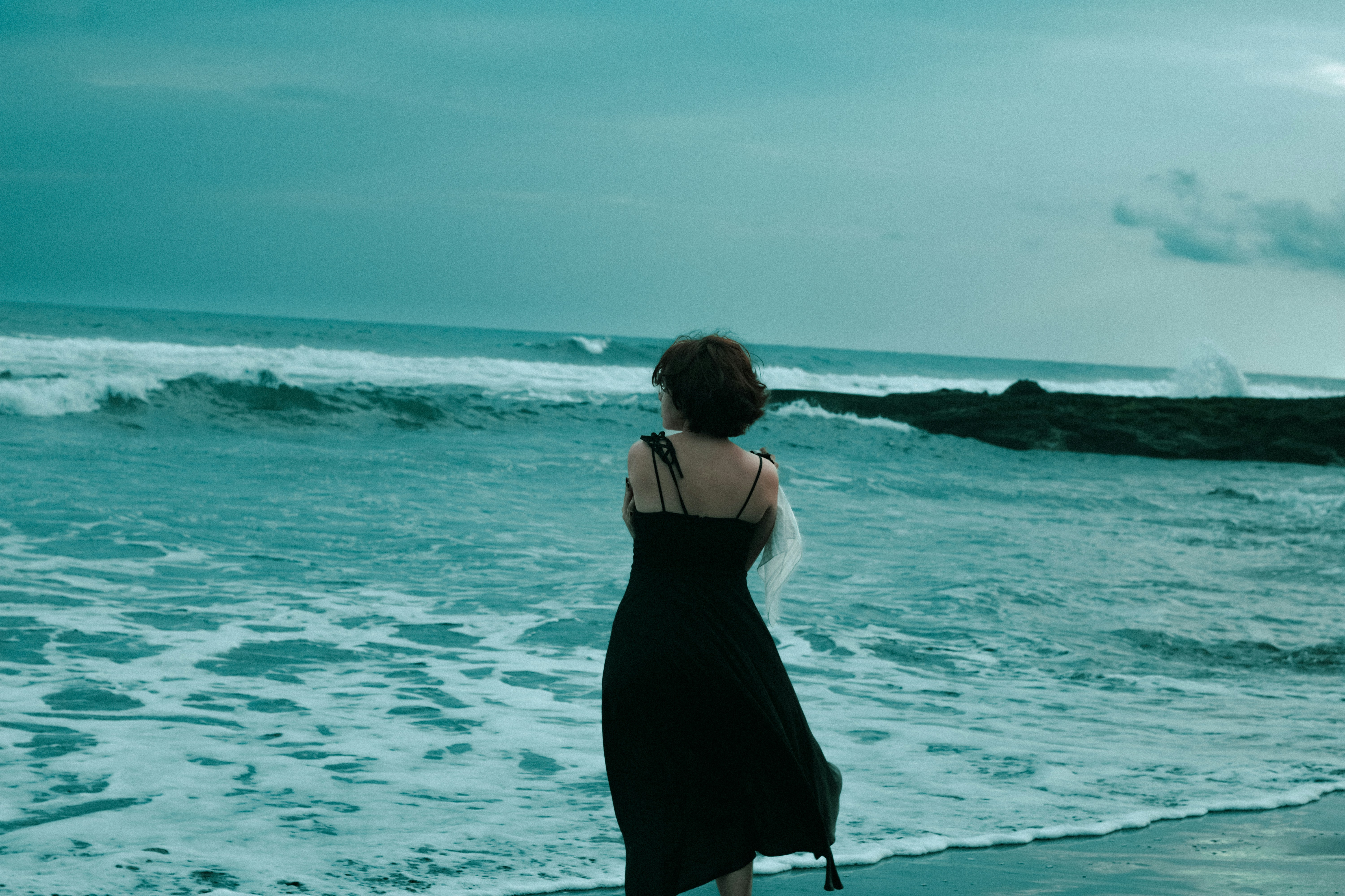 My girlfriend in El Majahual beach, El Salvador.