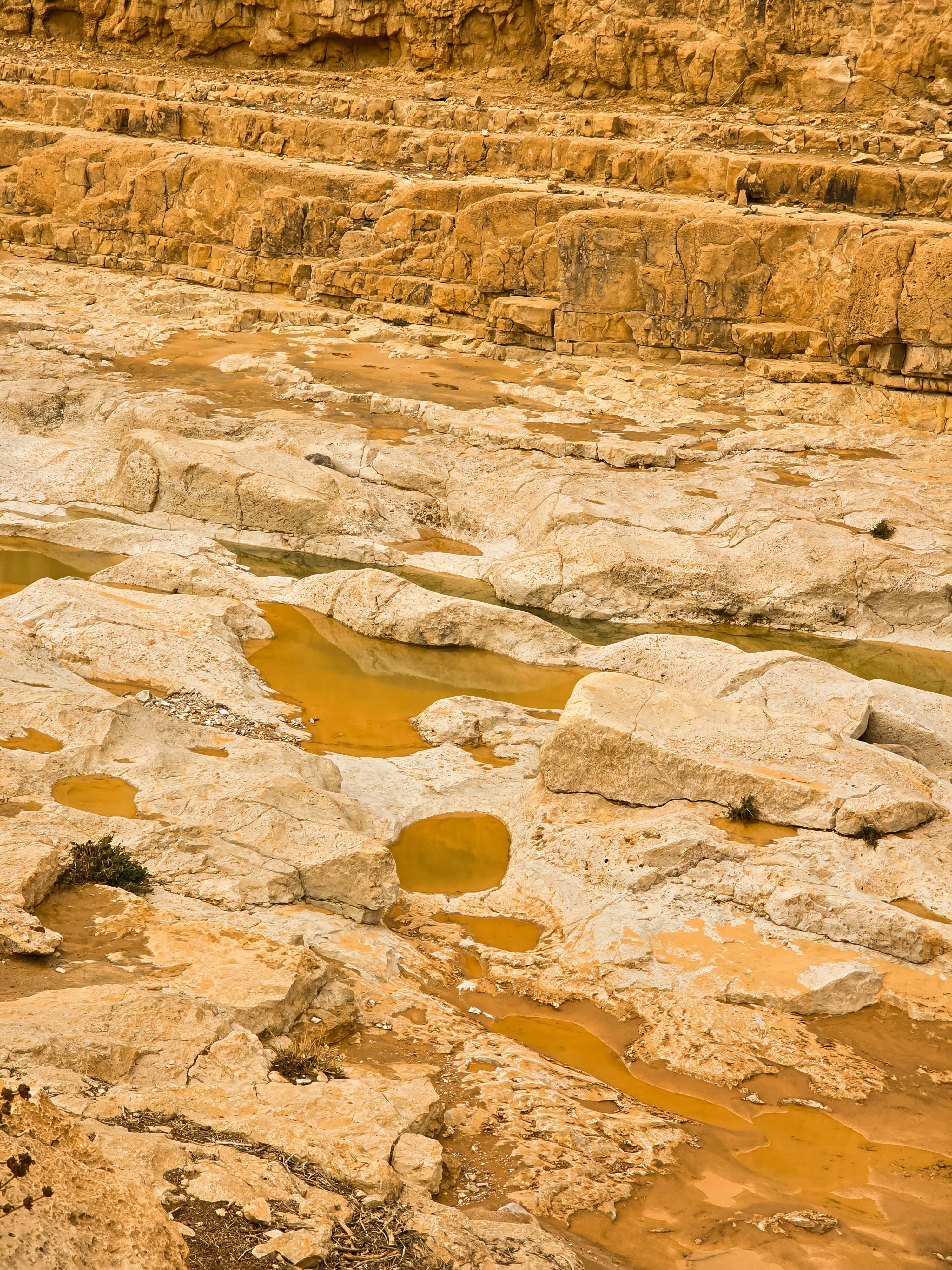 Deserted Quarry Treads: Golden Rocks and Quiet Water