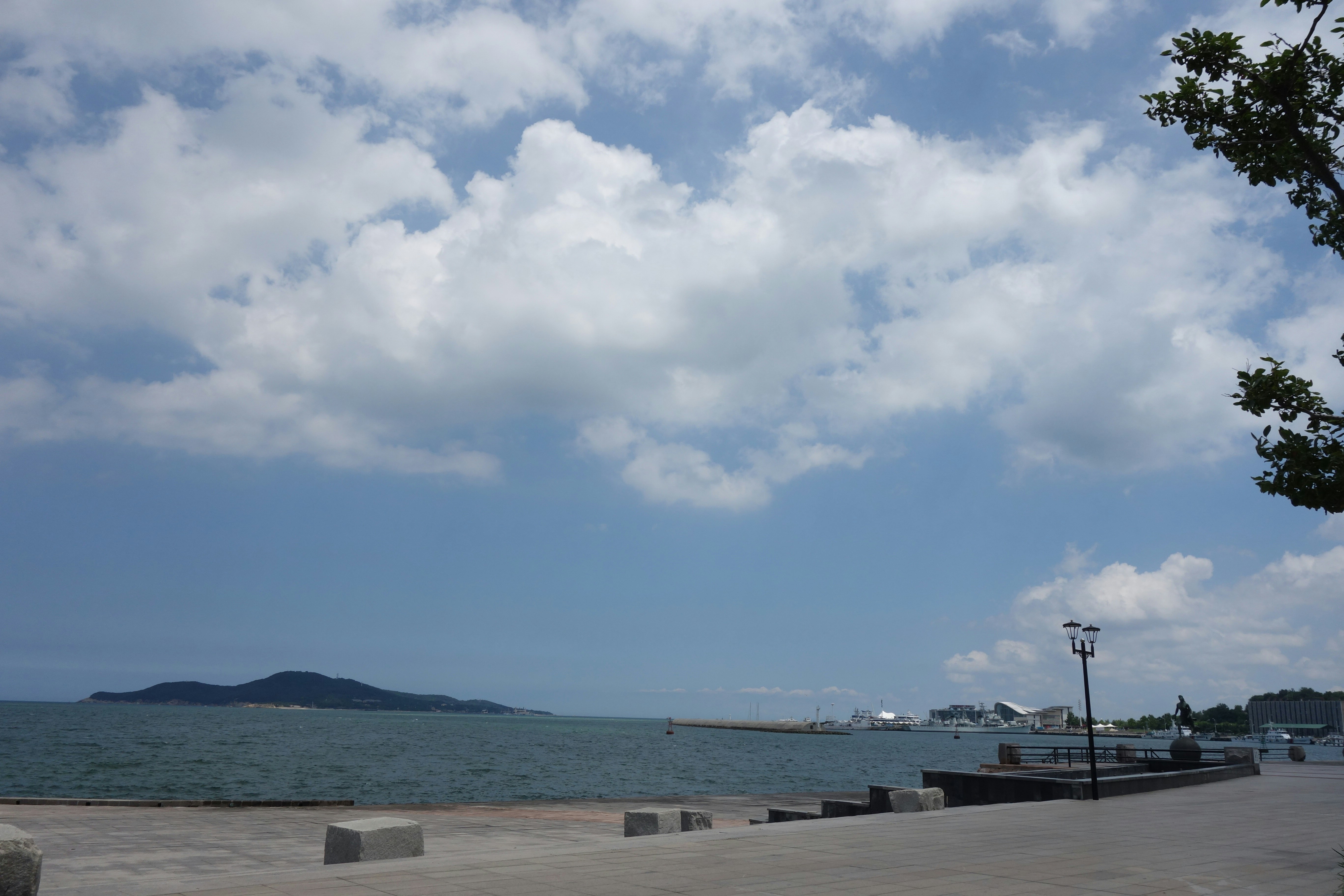 Harbor Promenade Under a Quiet Sky