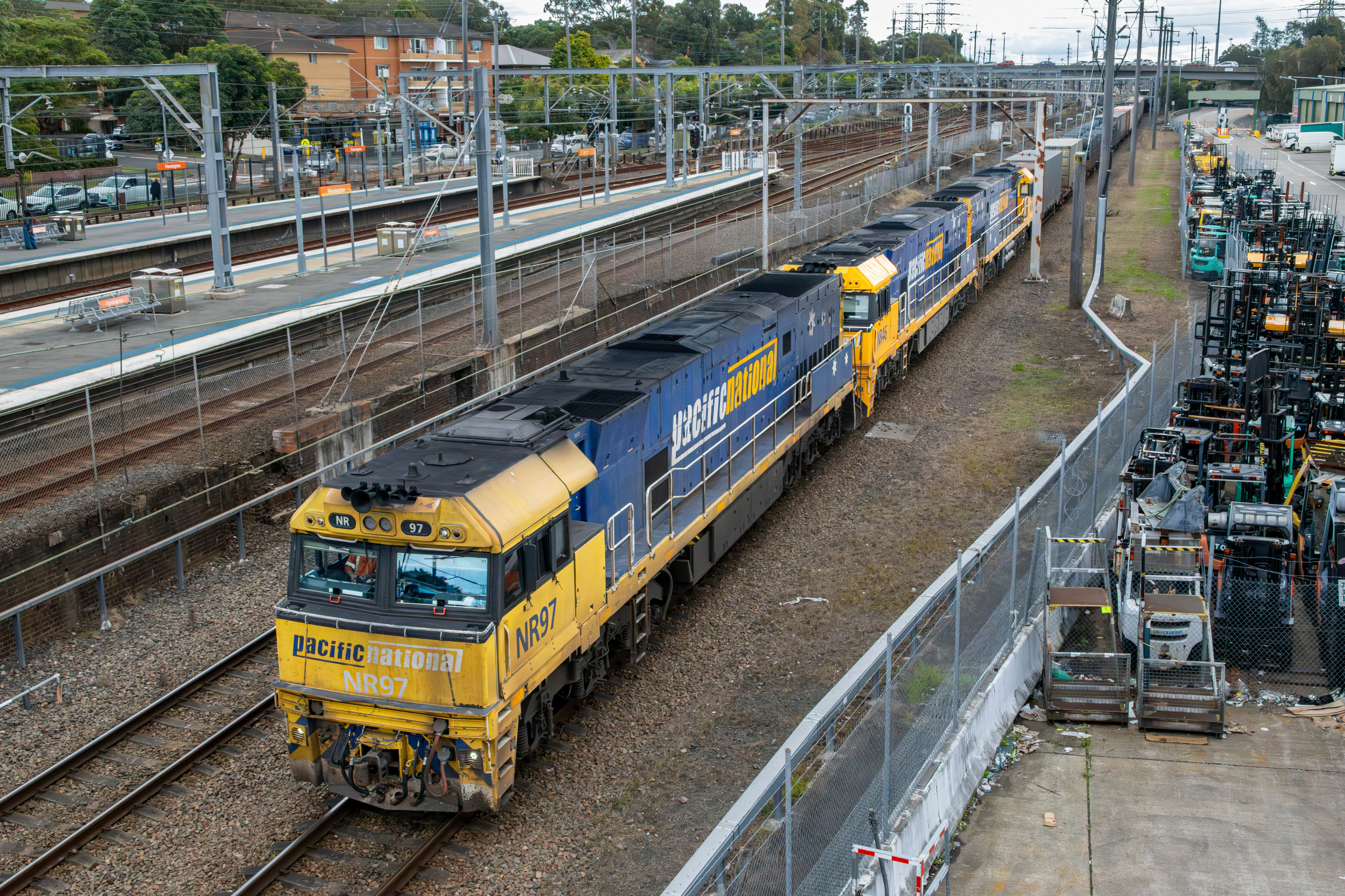 Golden Locomotive on the Urban Yard Arc