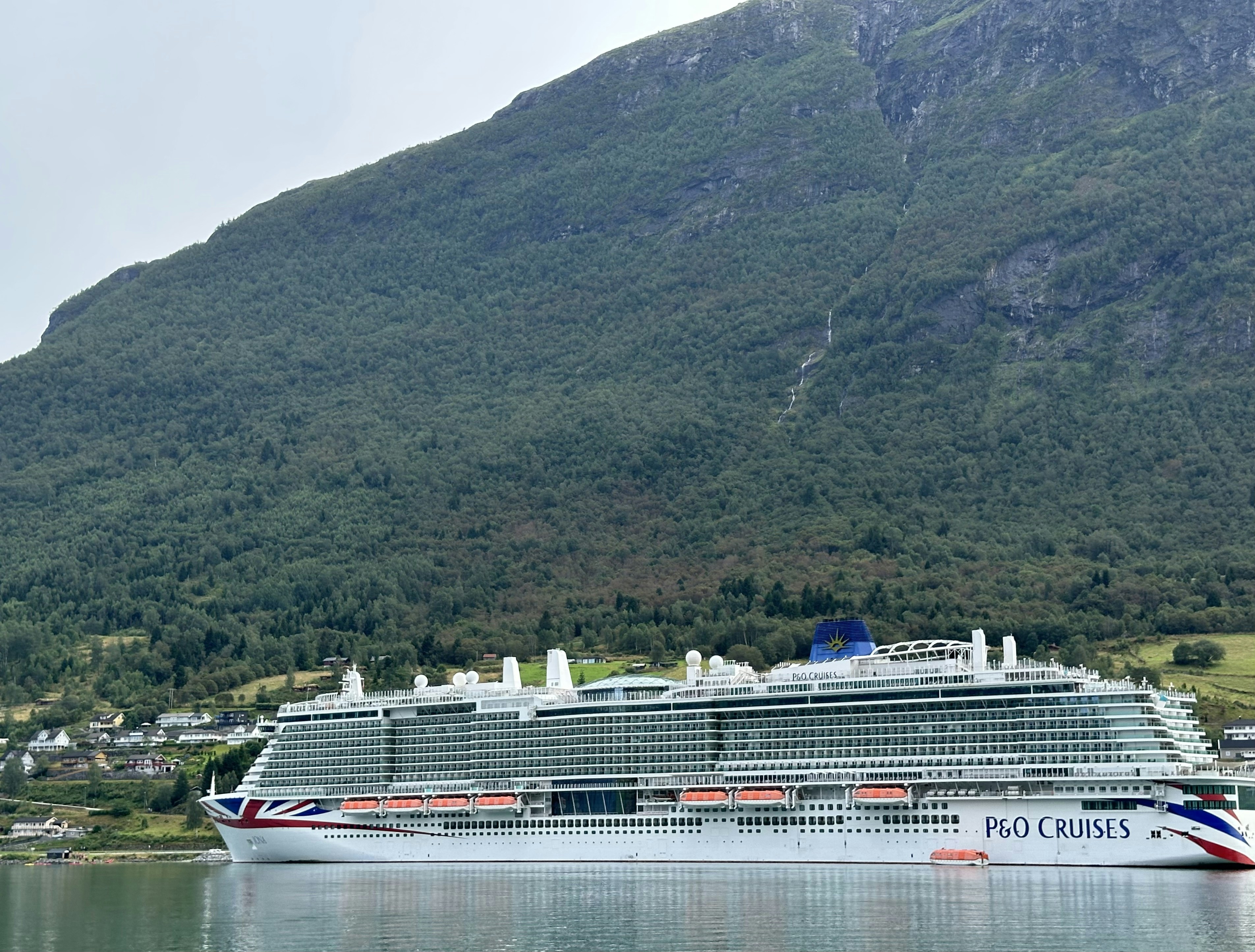 Sea Gate: A Glacier Bay Cruise Liner at Distant Fjord