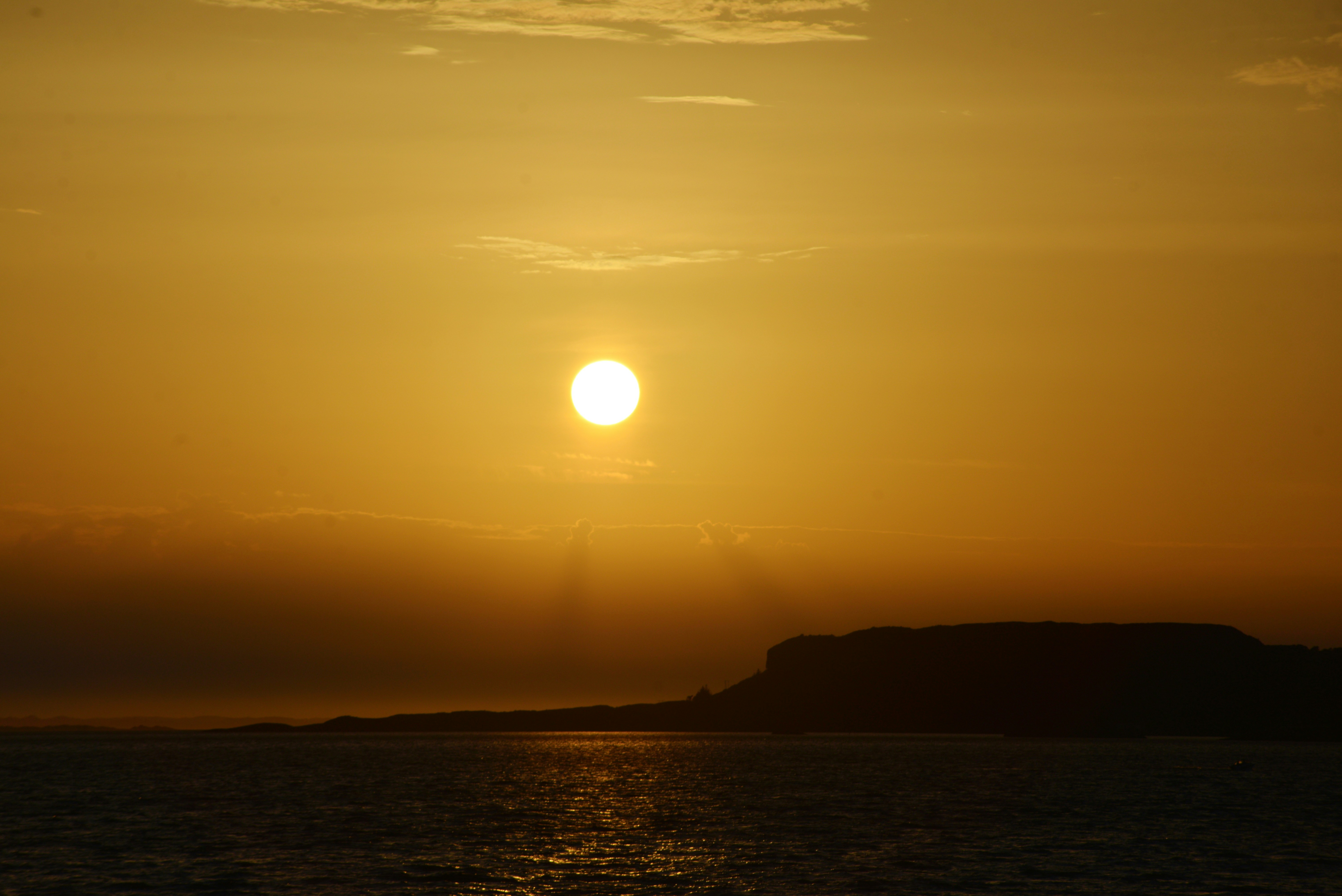 Solitary Sun Over Quiet Tides