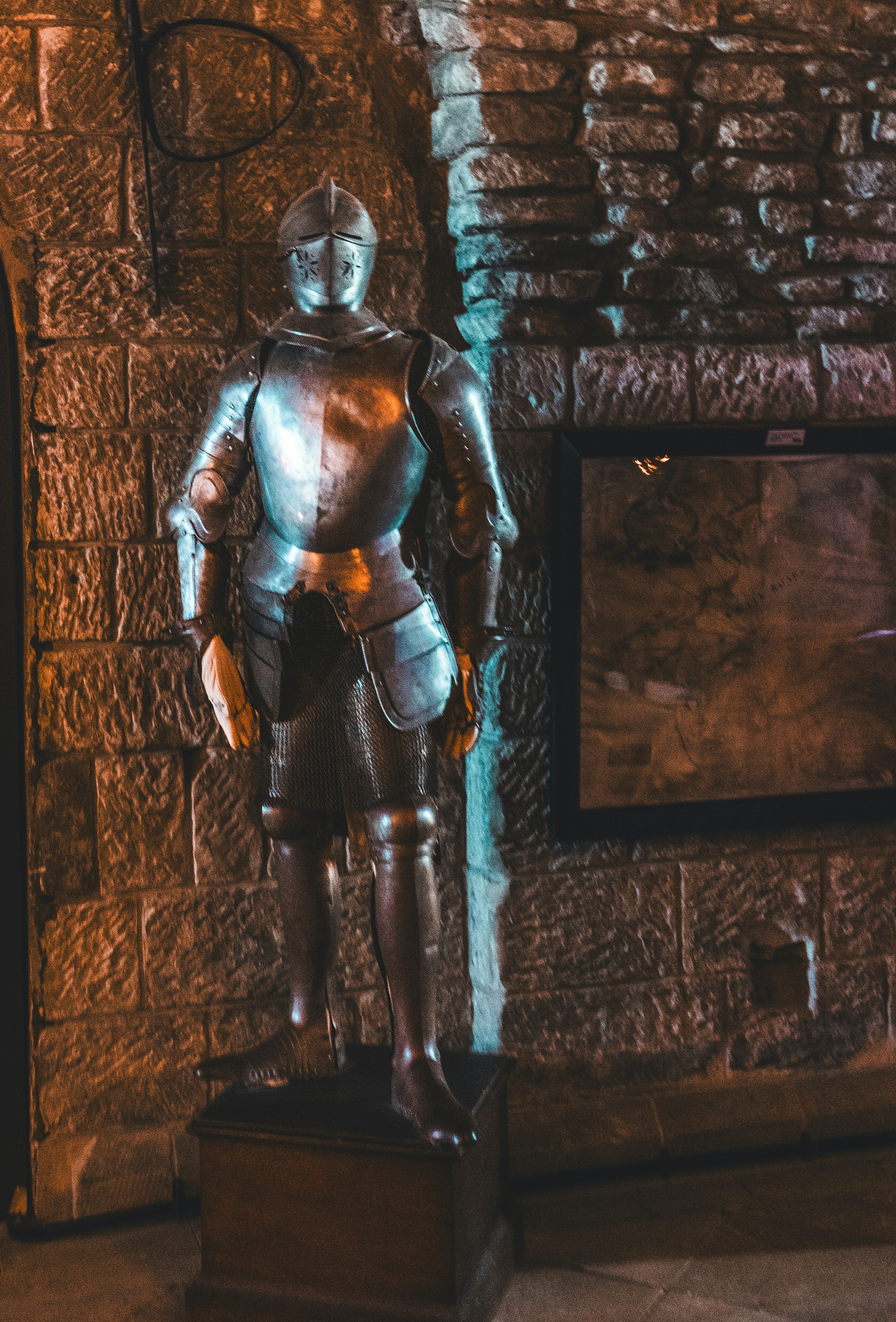 Armored Sentinel in a Stone Hearth