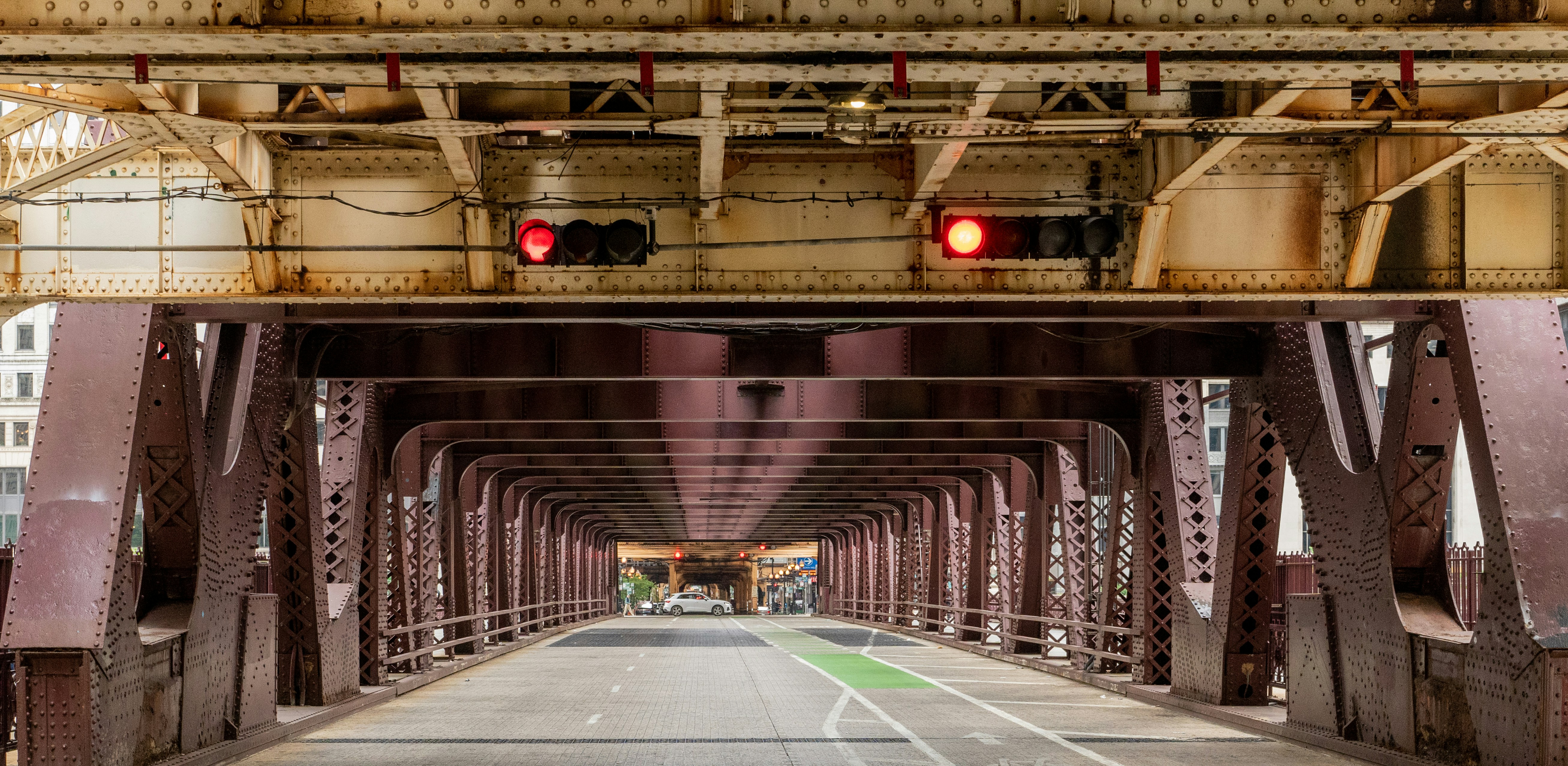 Under-the-Arch Rhythm: A Steel Corridor Beneath the City
