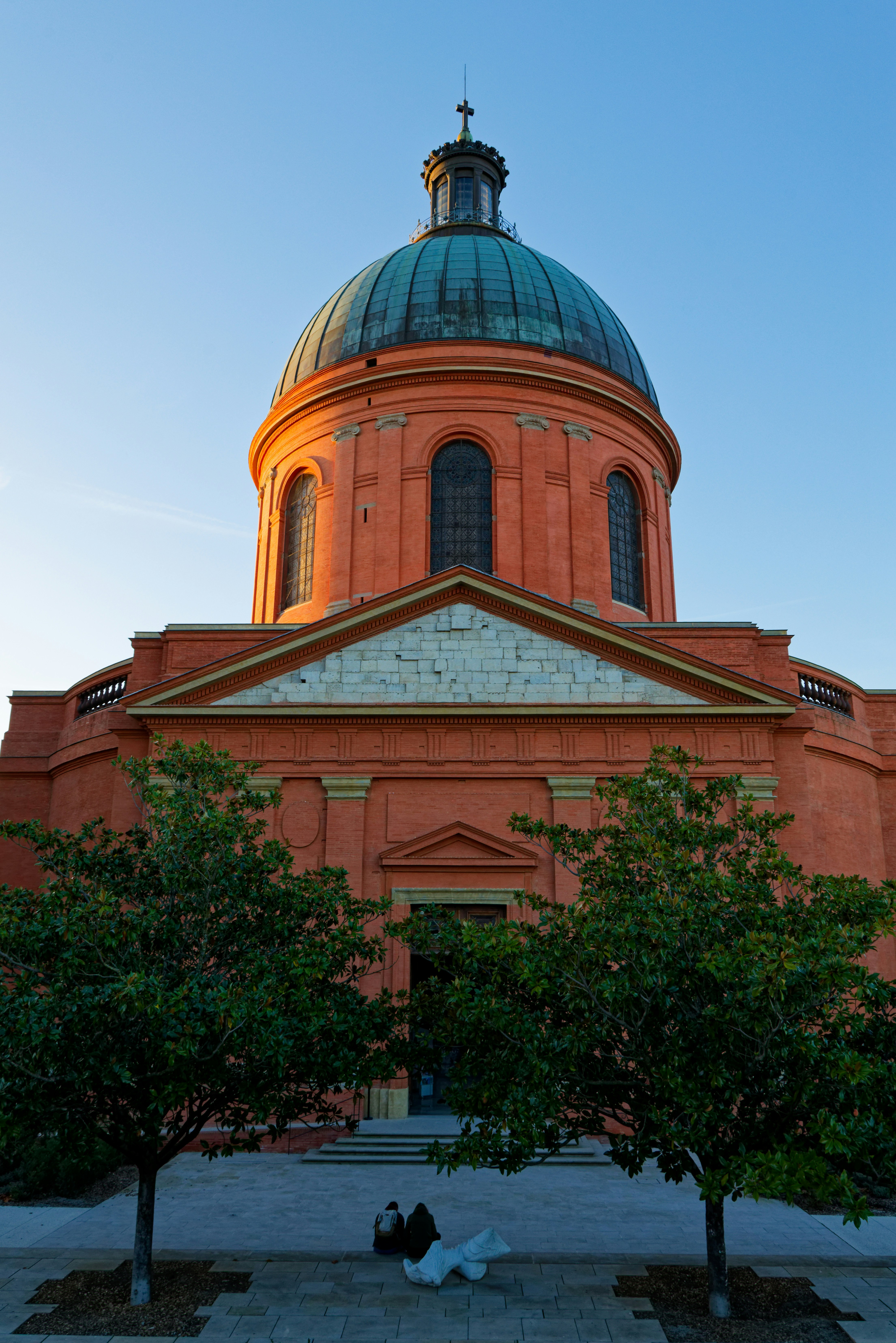 Dome of Quiet Grandeur: A Brick Cathedral in Late Day Light