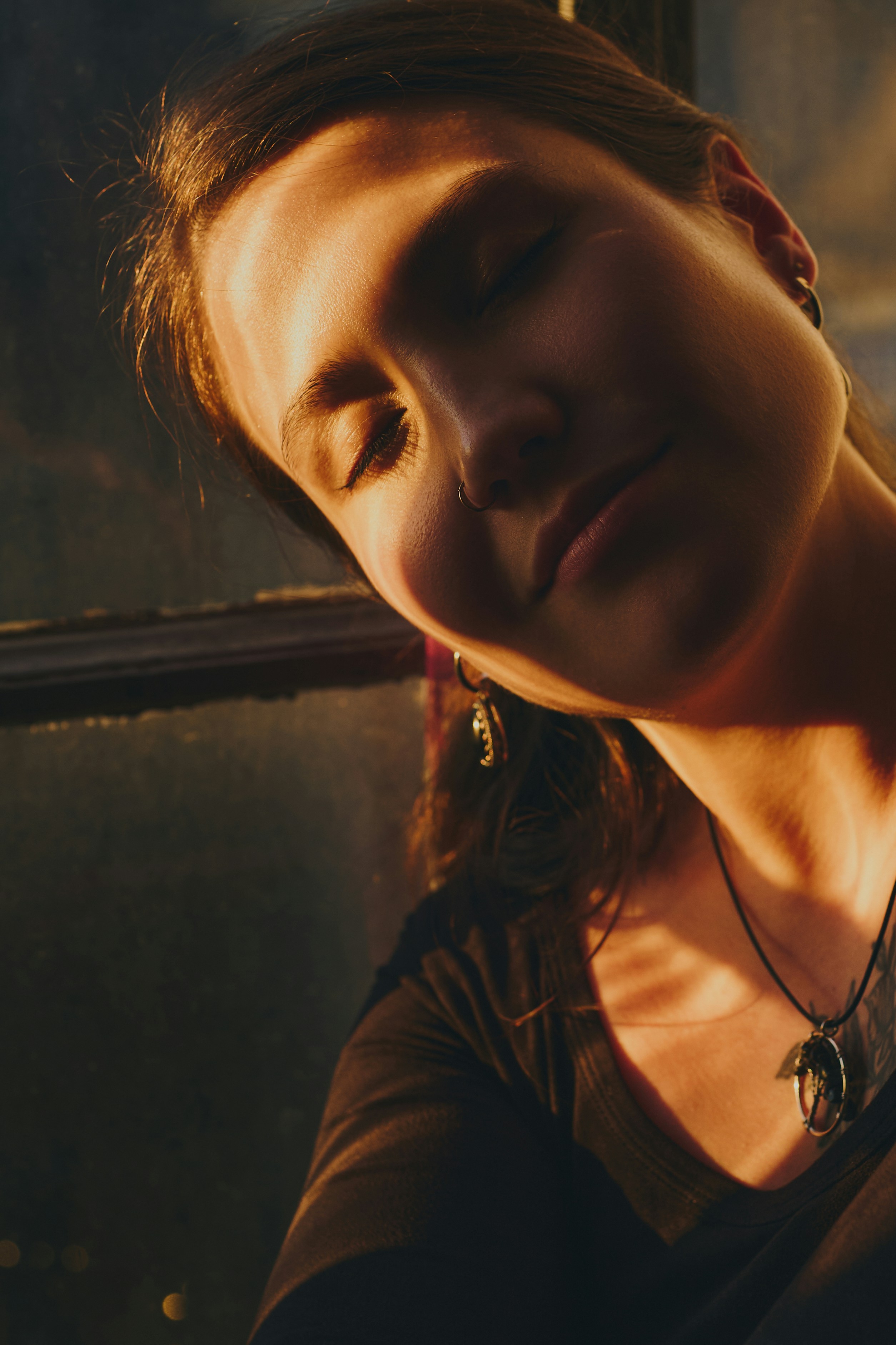 Sunlit Tilt: A Quiet Moment with Warm Shadows