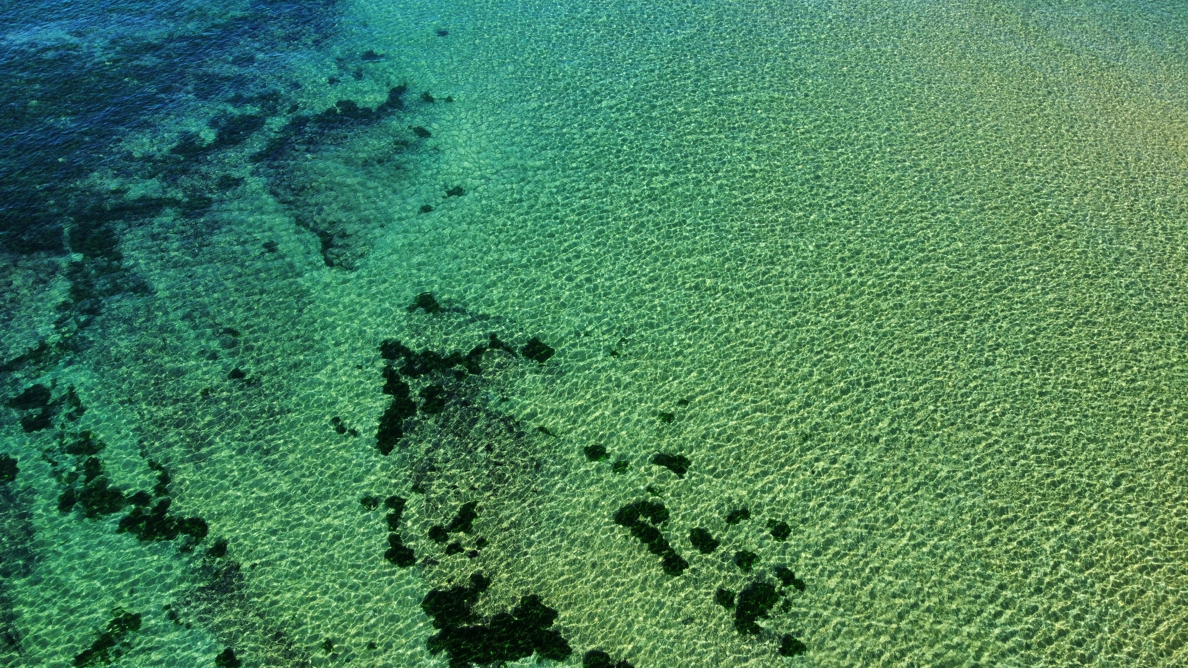 Prismatic Reef: A Quiet Gradient over Clear Tropical Waters