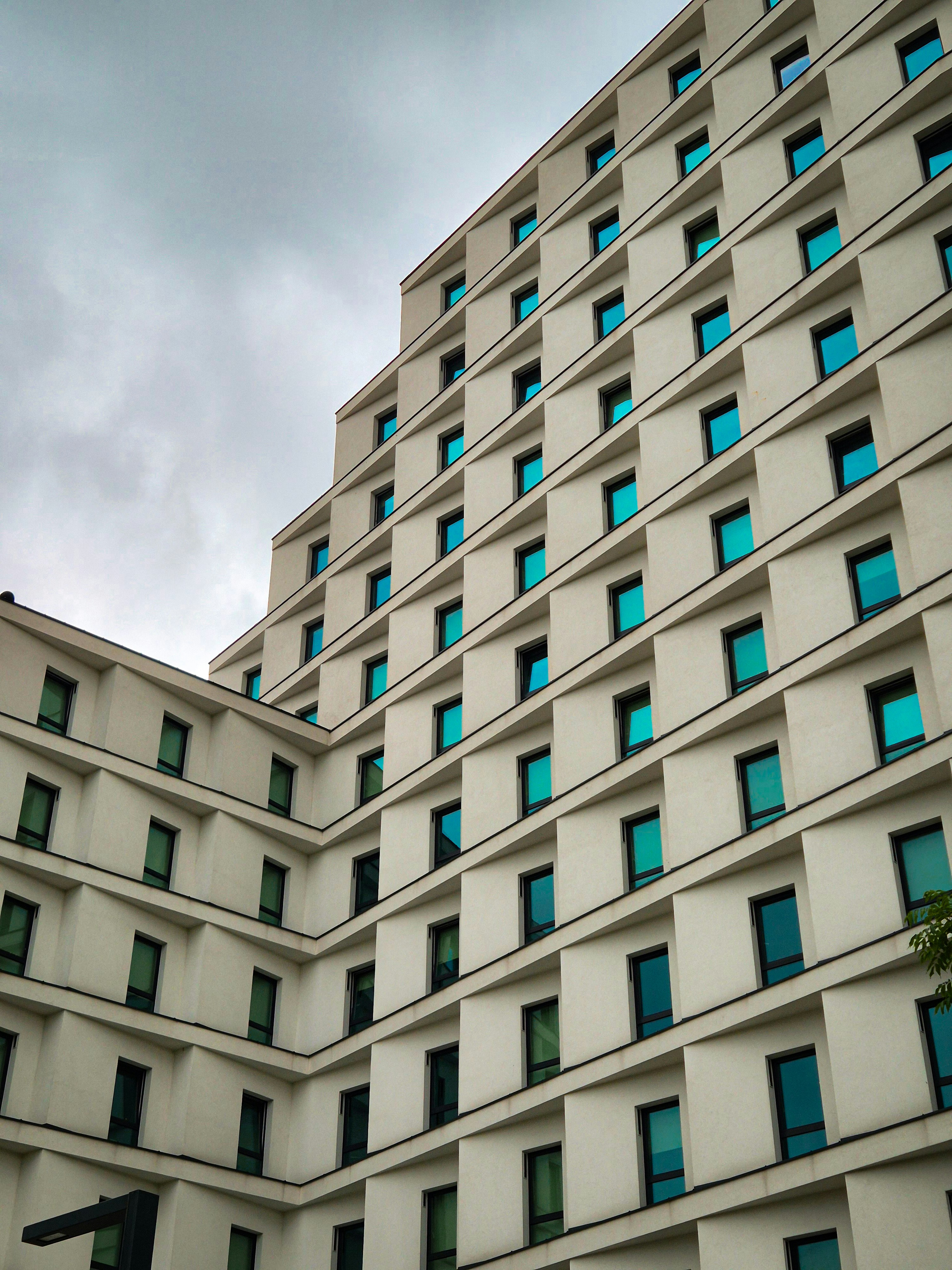 Angular Facade: Repeating Windows Ascend the Pale Monolith