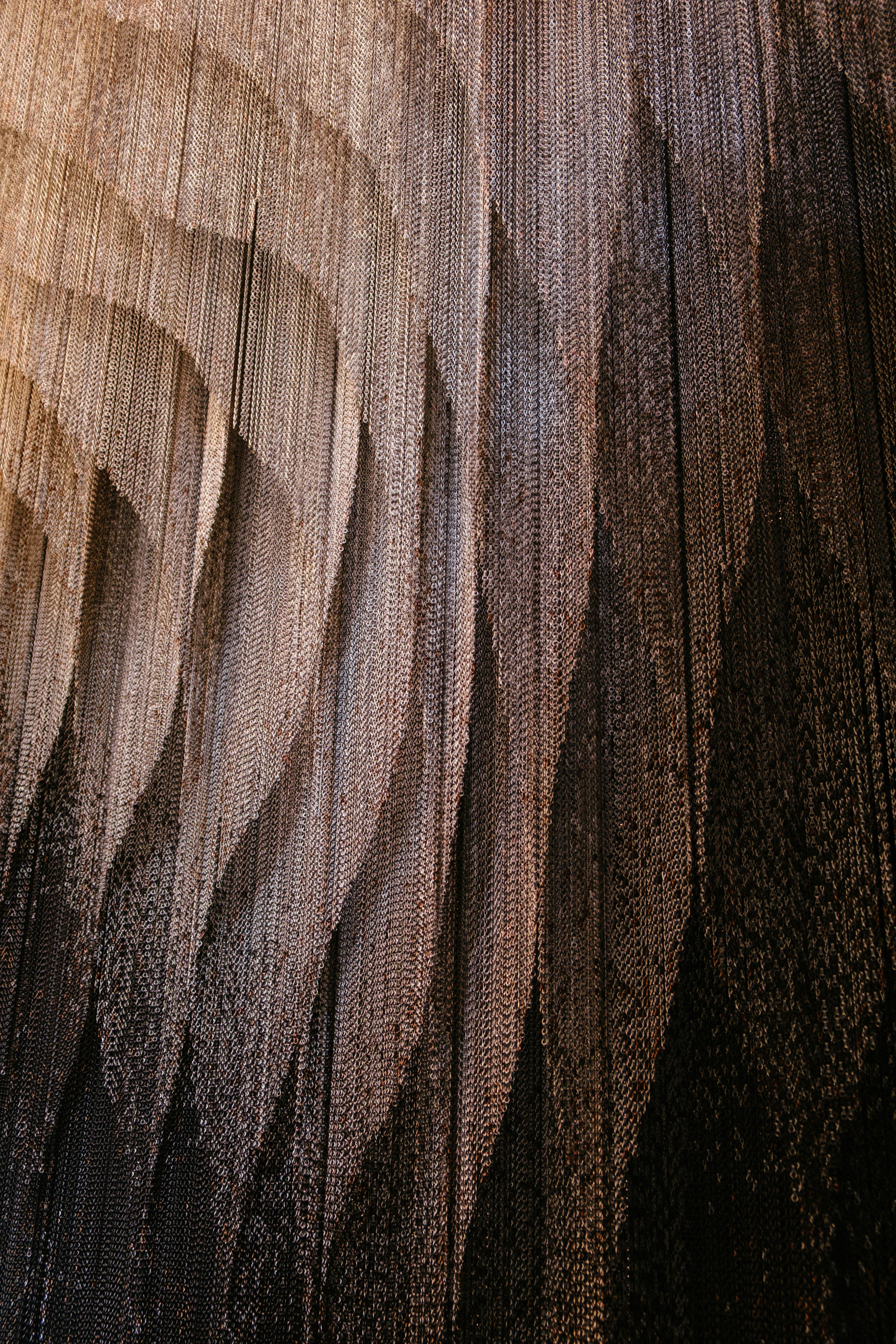 Vertical Echoes: Receding Rings in Dark Wood Grain