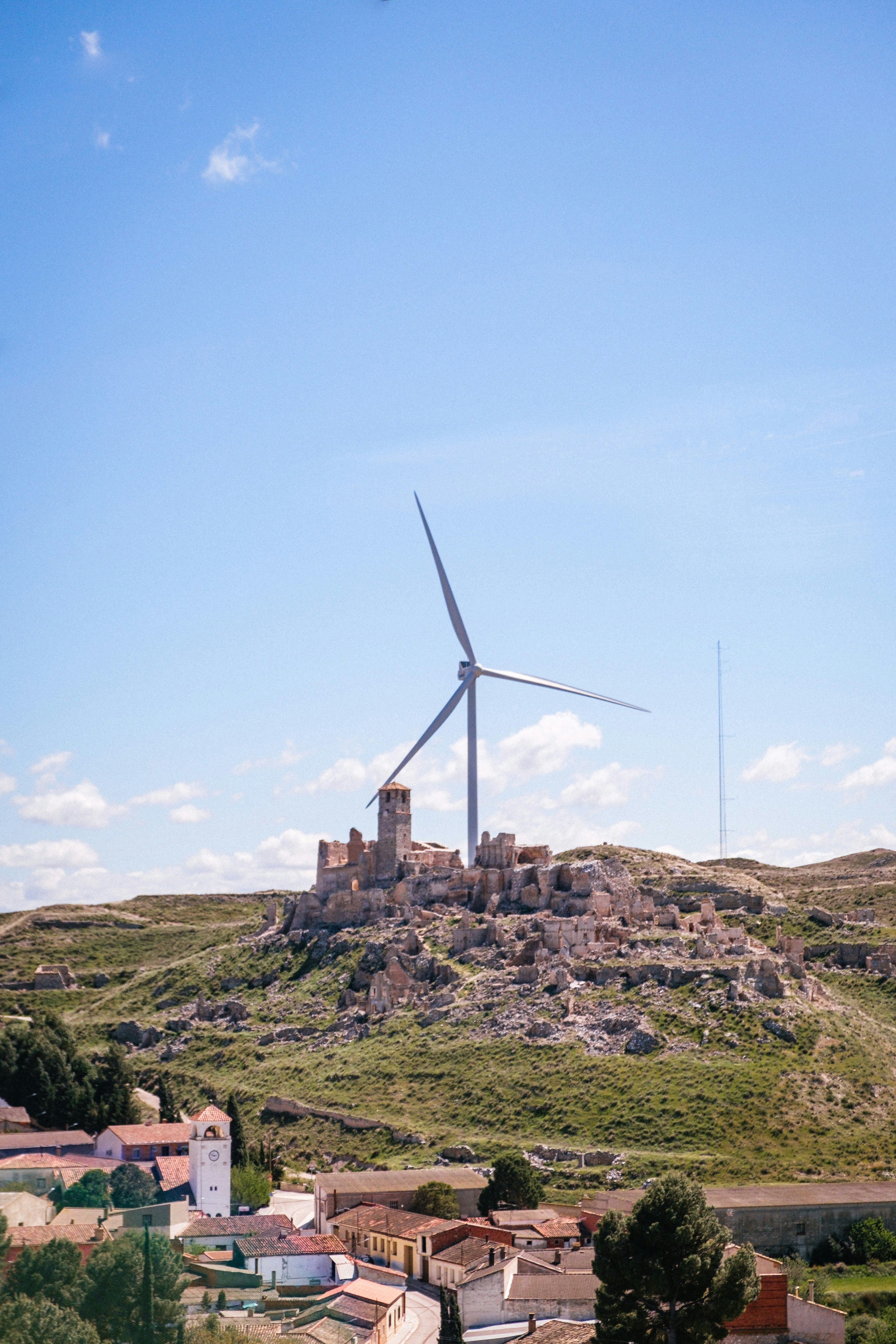 Windmill Sentinel over a Pueblo Ruin