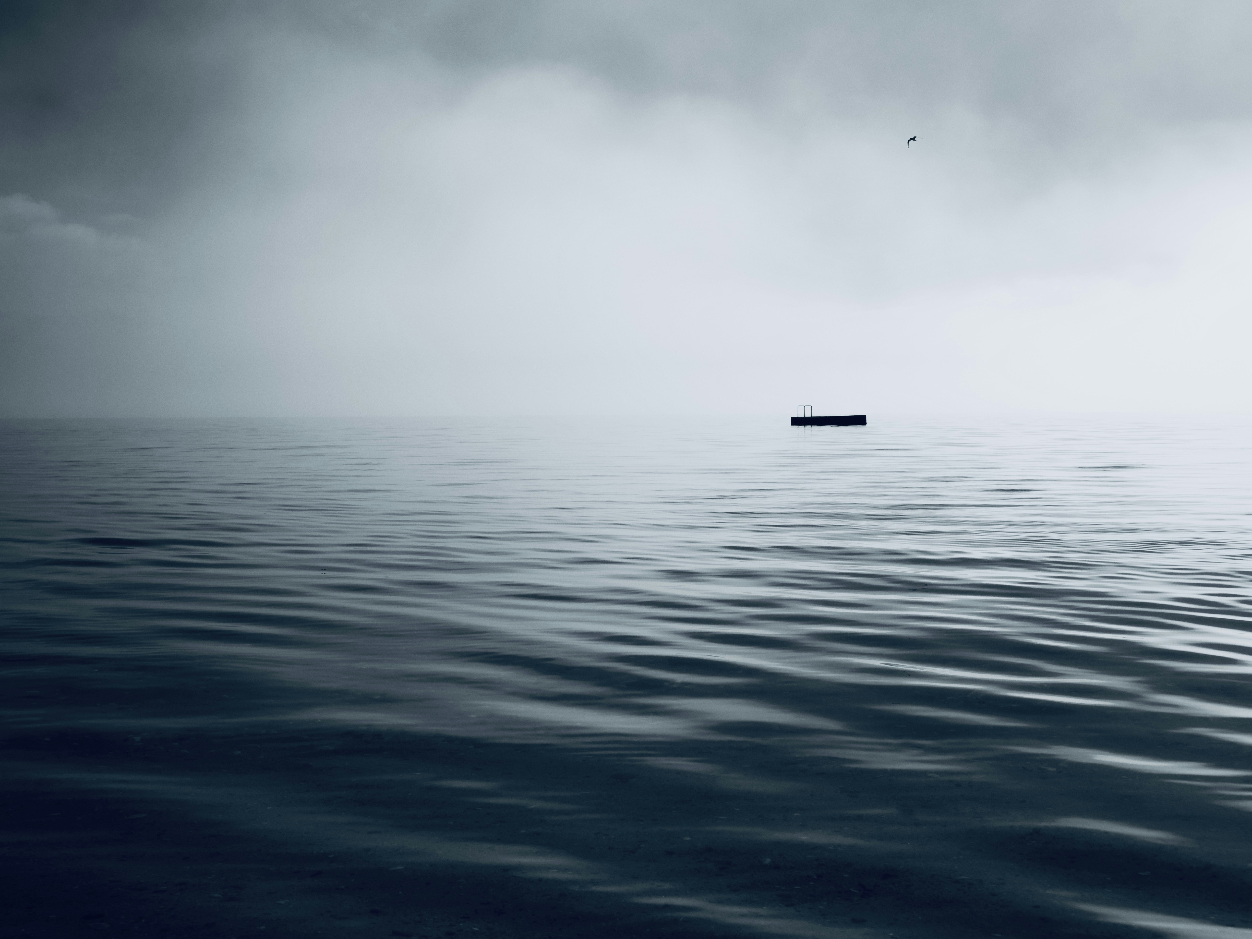 A Lone Bar on Misty Seas