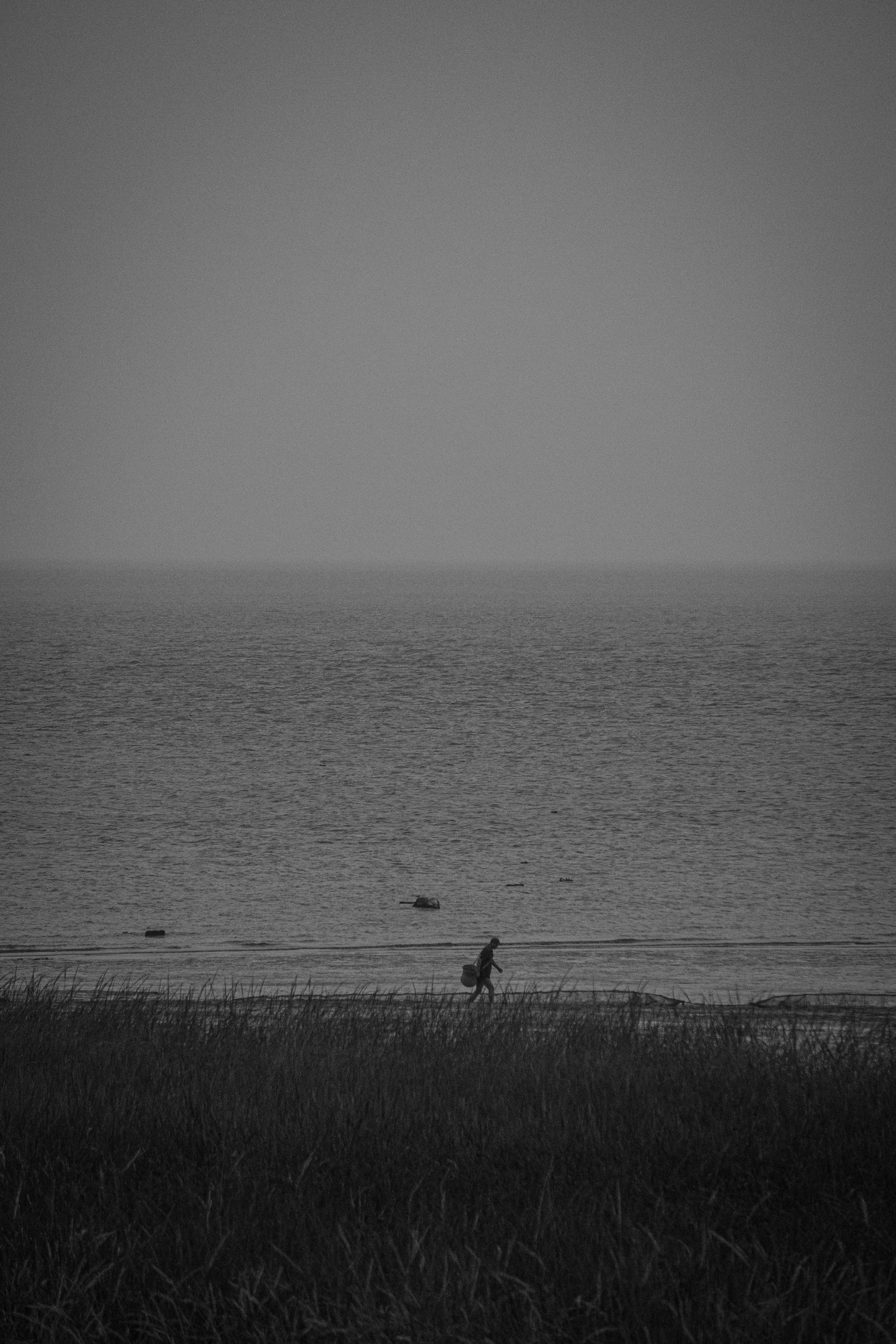 Lonely Runner on the Shoreline