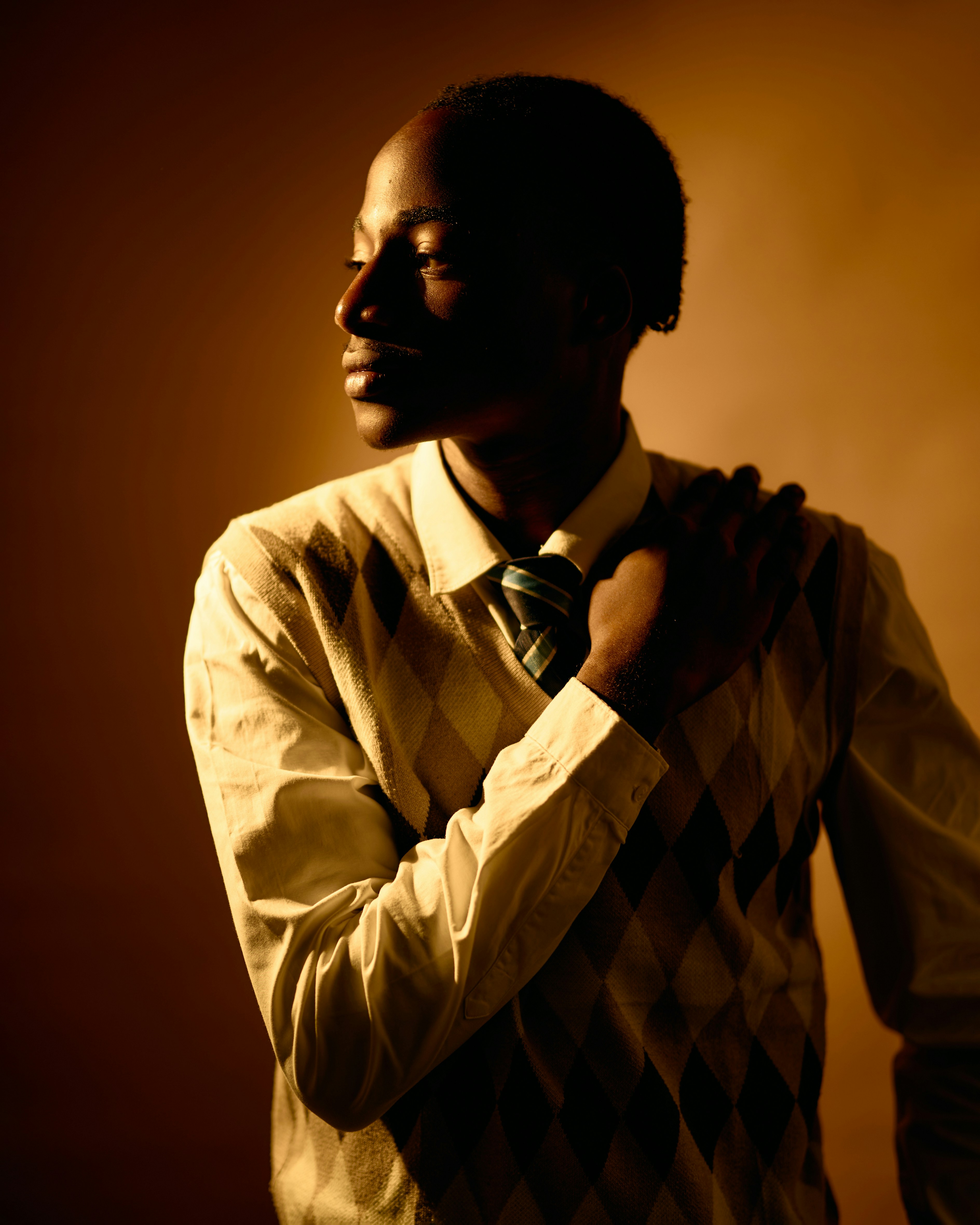 Golden Quiet: Portrait in Warm Light
