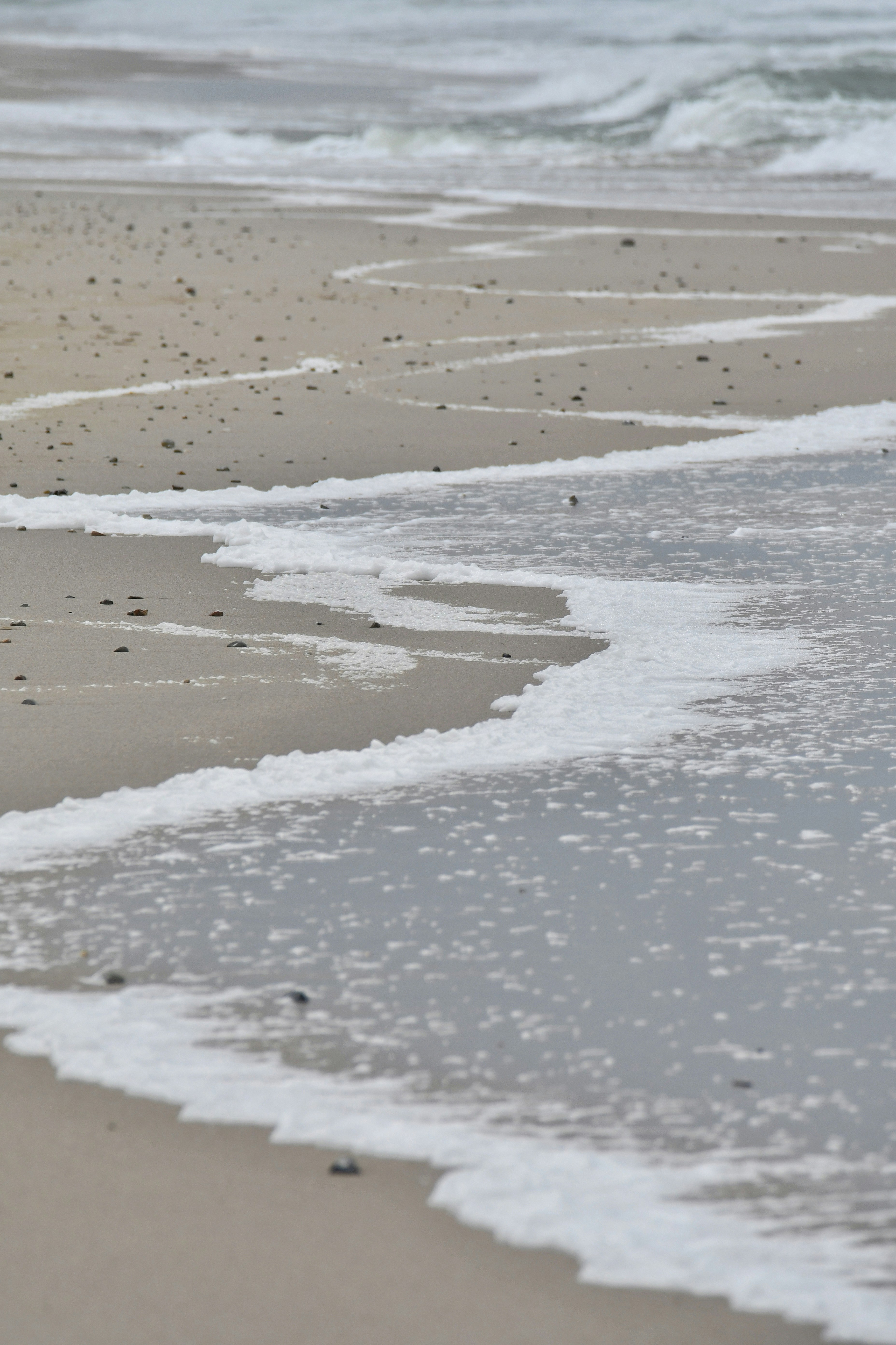 Foamy shoreline Etchings at Dusk