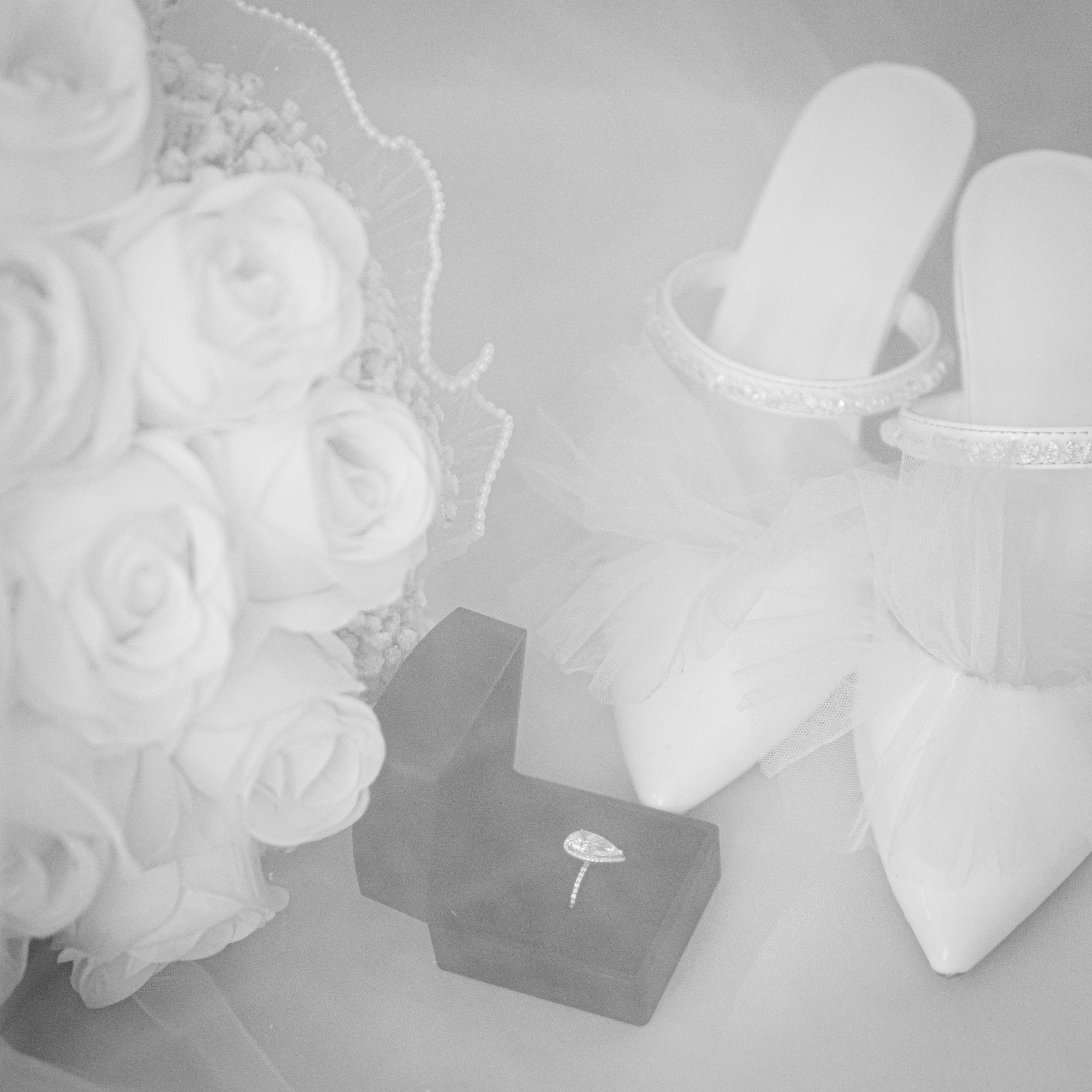 Veiled Promise: A Bridal Still Life Under Soft Veil Light