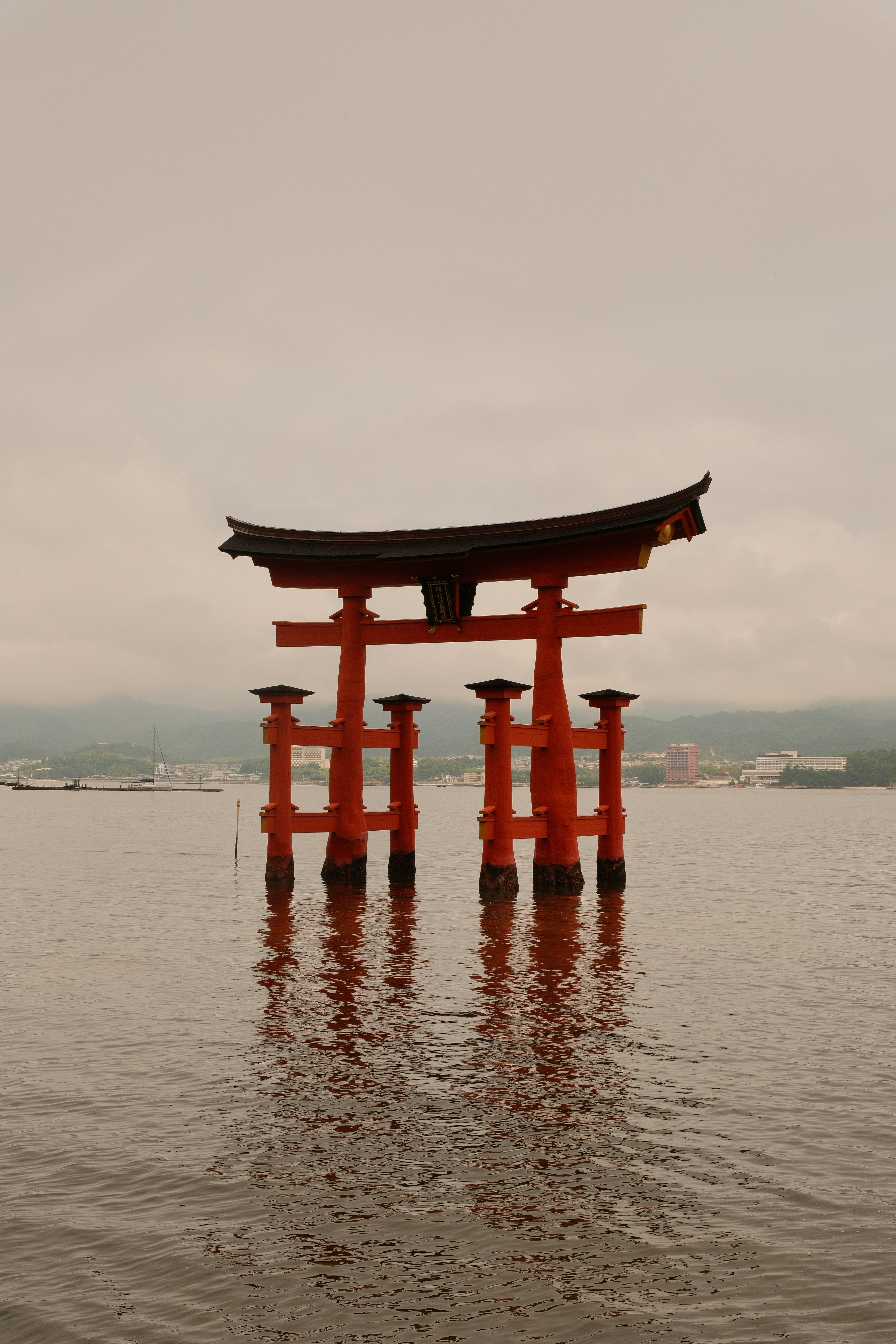 Red Torii in a Quiet Inland Sea