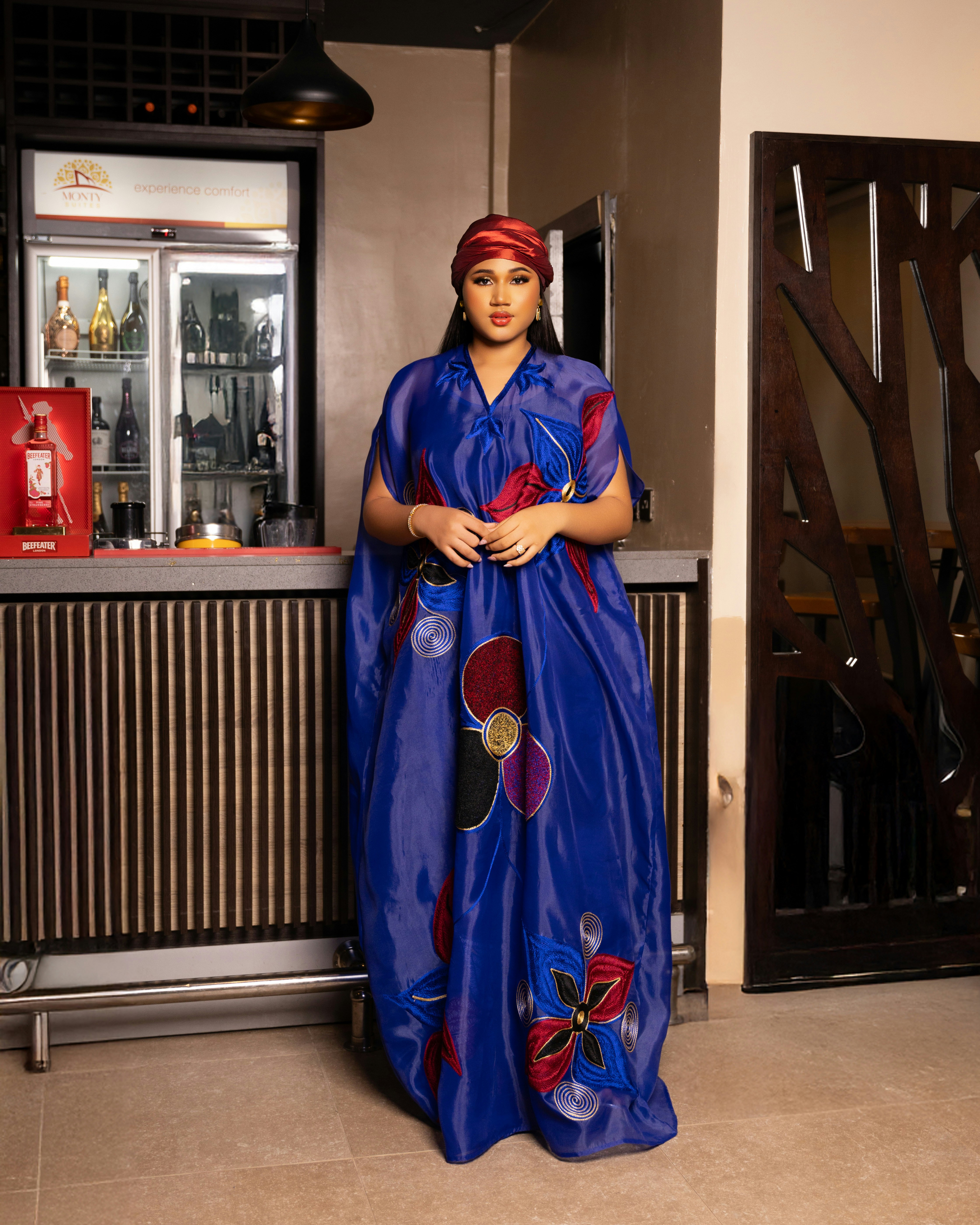 Royal Indigo: A Portrait in Silk at the Bar