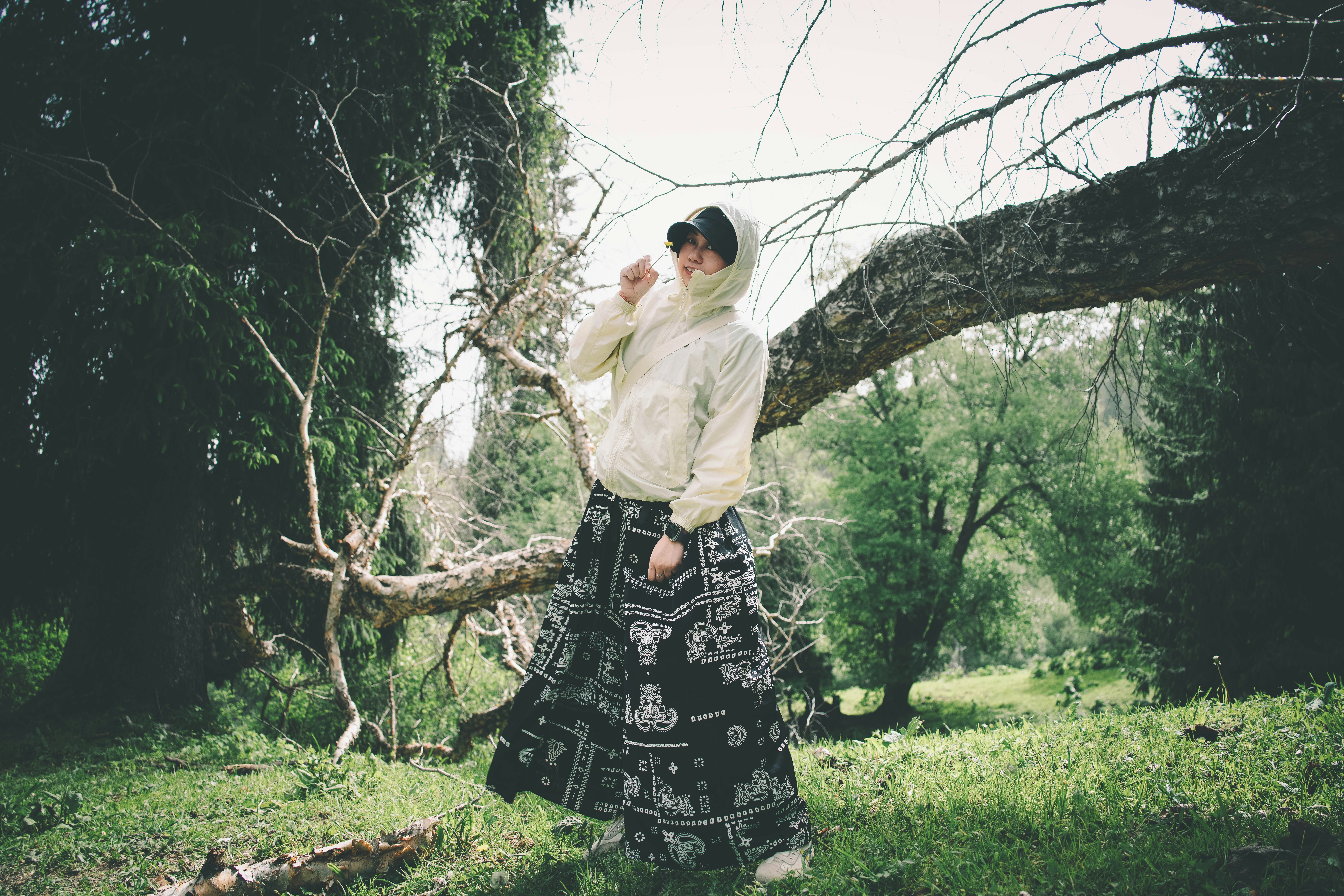 Wrapped in Branches: A Portrait in Gentle Light
