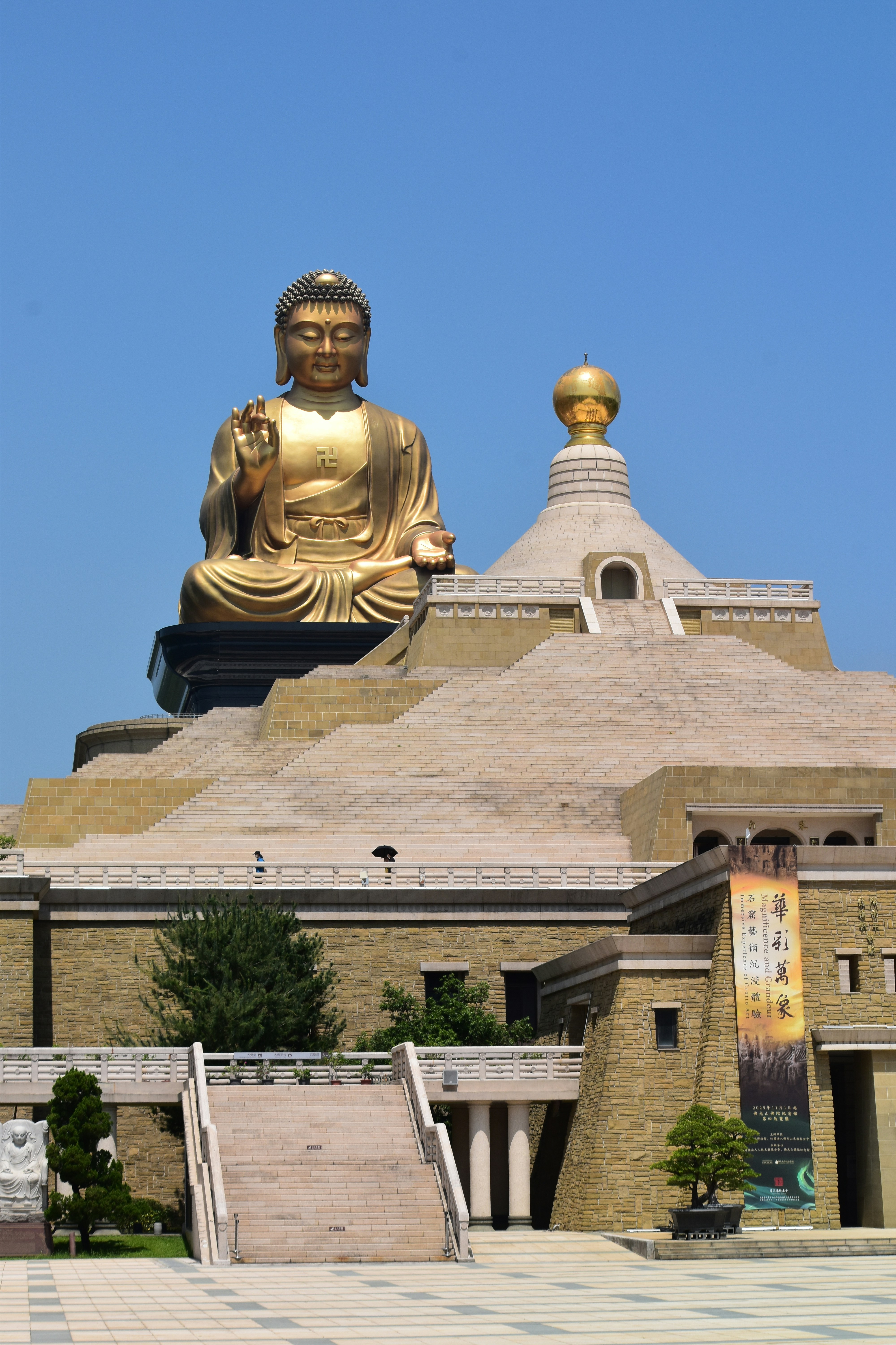 Golden Buddha Ascends Over the Monastic Terrace