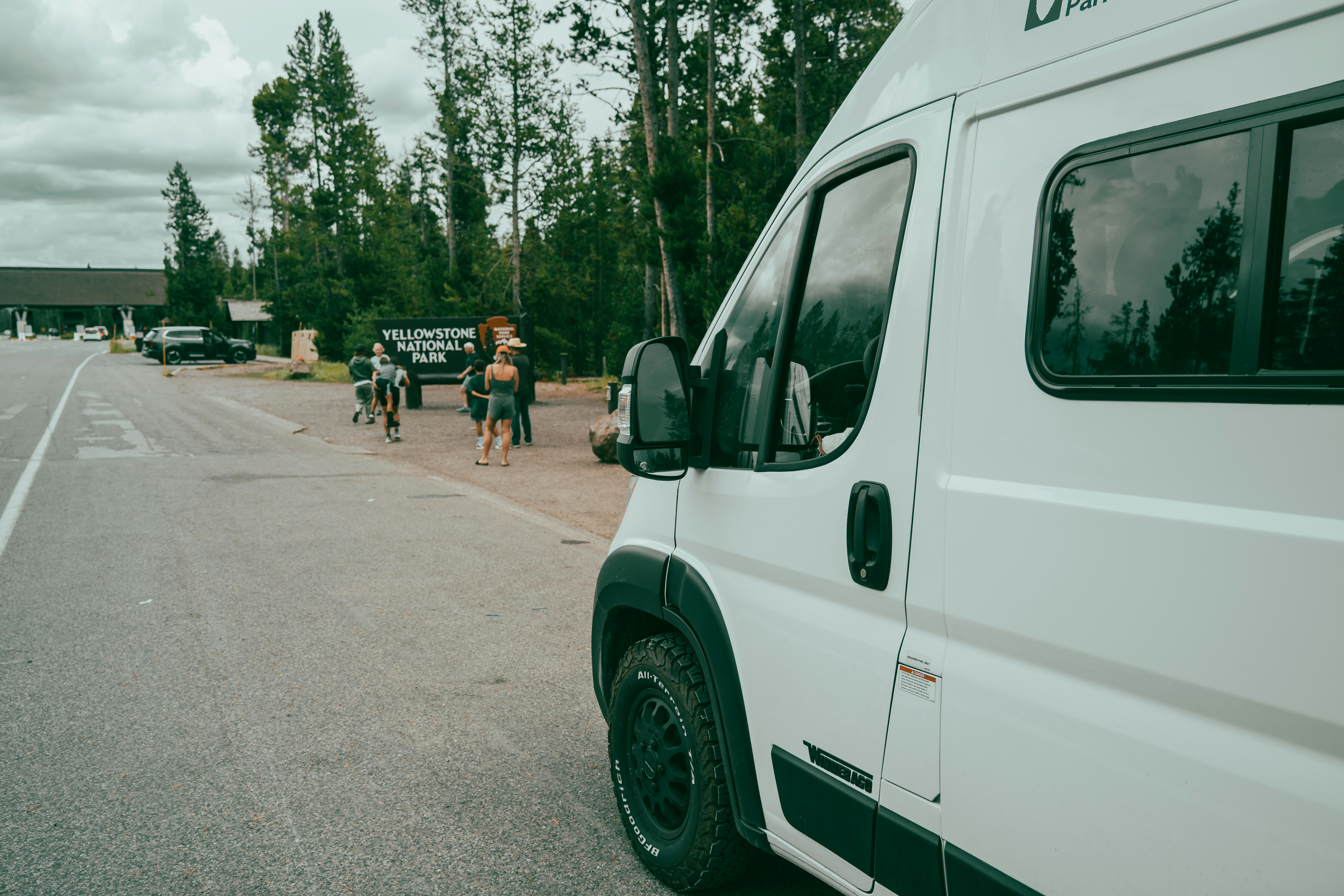 Vanishing Roadside: A Quiet Encounter by the White Camper