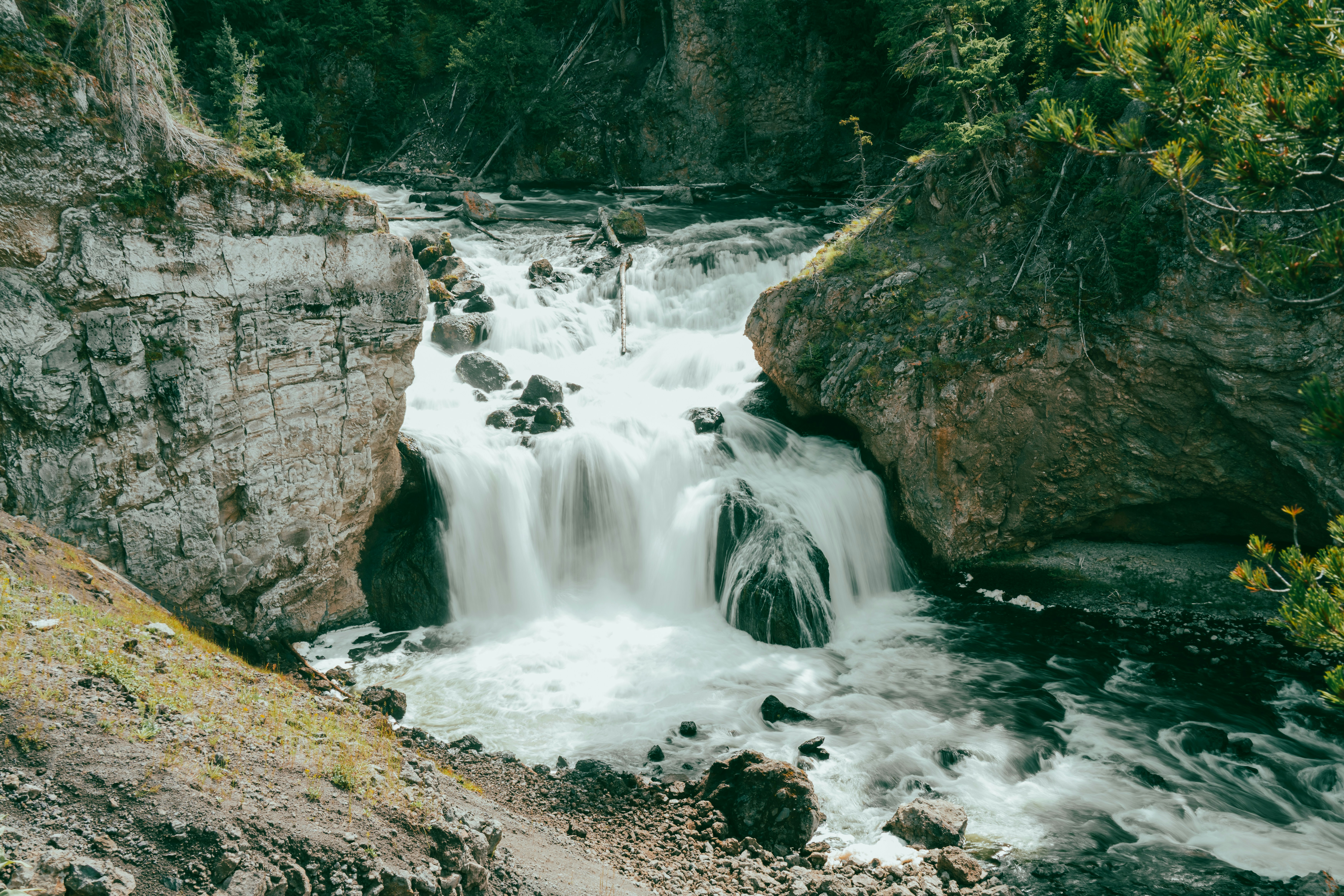 Whispering Cascade in a Quiet Gorge