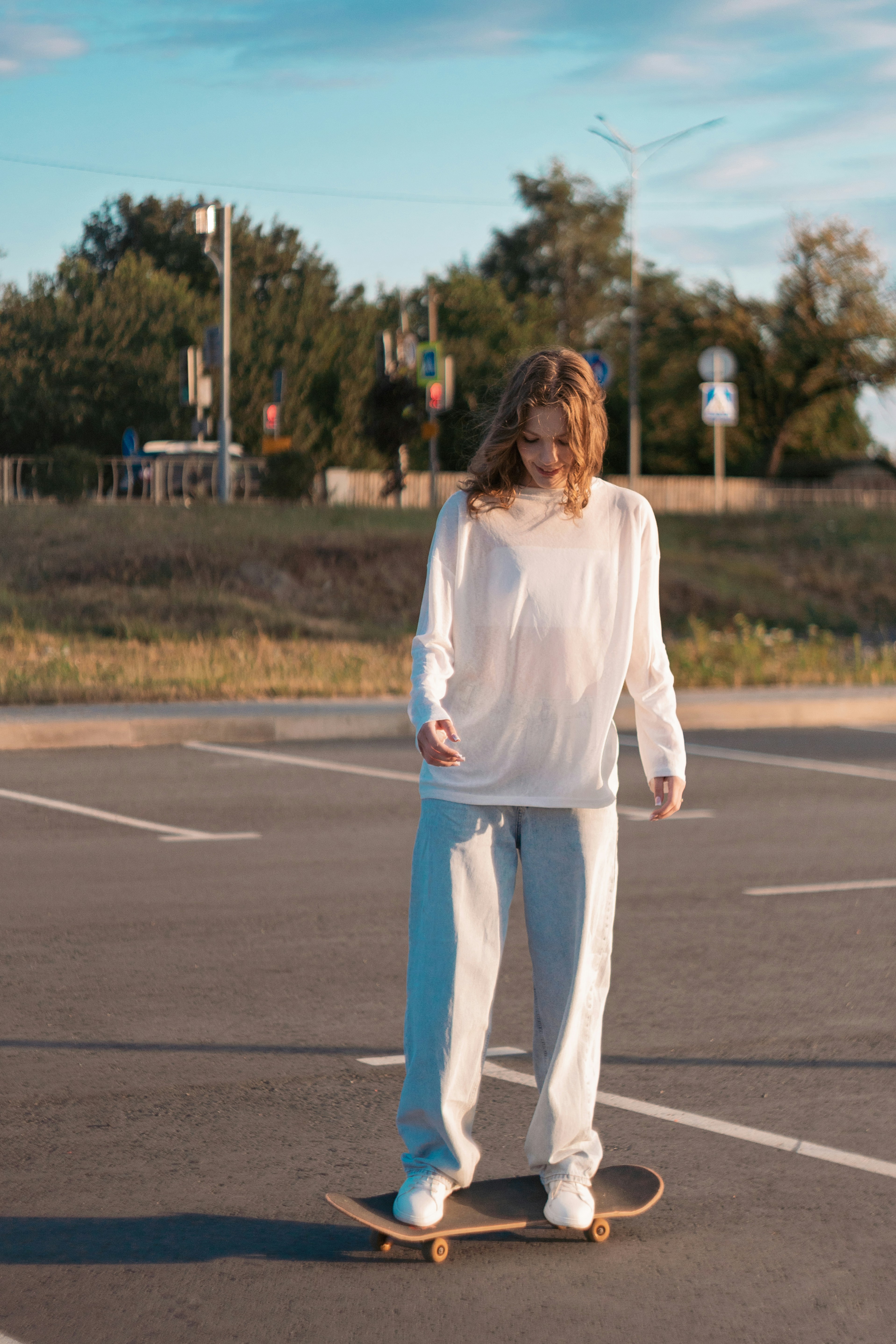 Balance on Wheels: A Quiet Moment at the Edge of the Lot