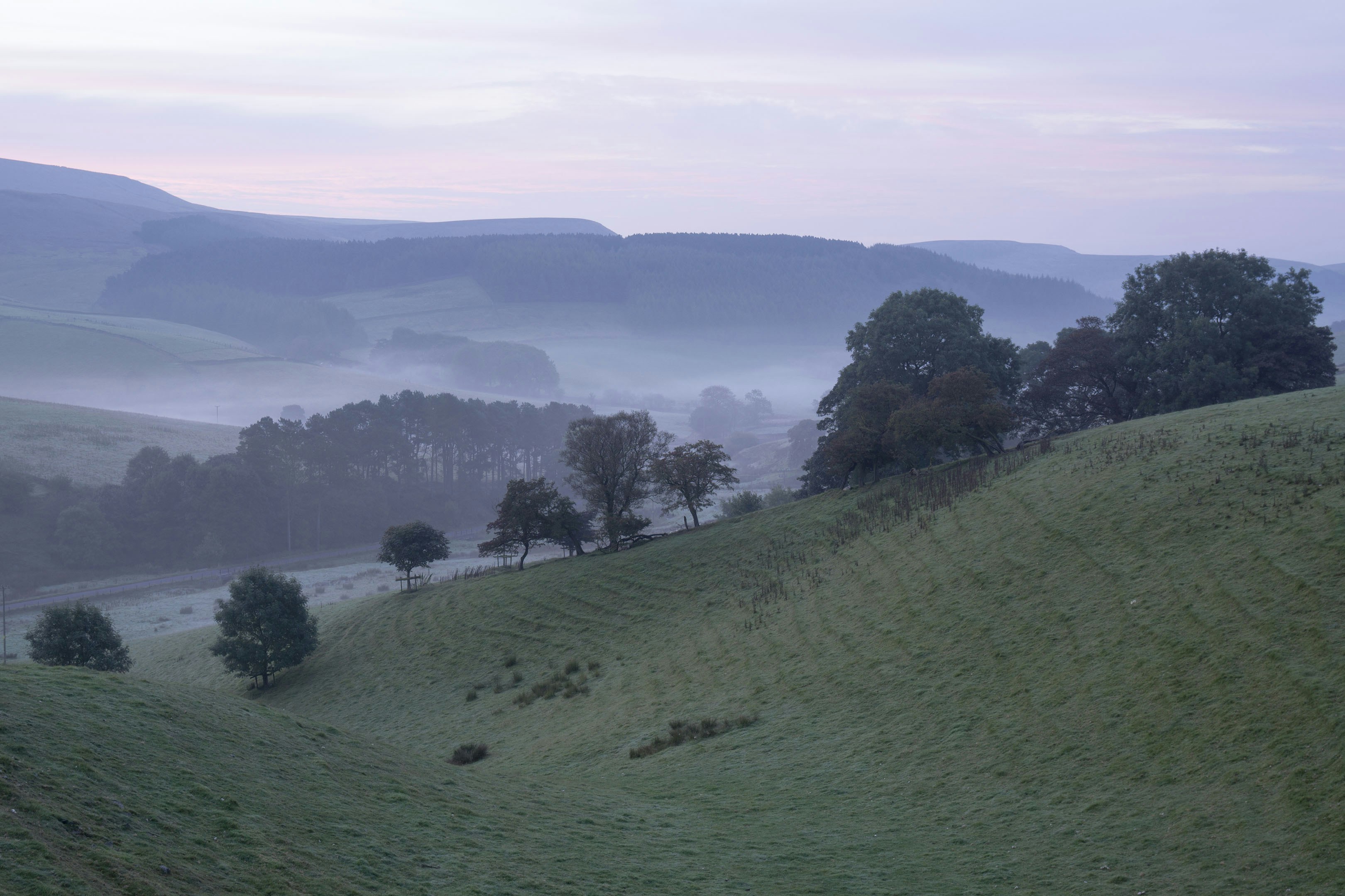 Mist Over the Rolling Hills: A Quiet Valley