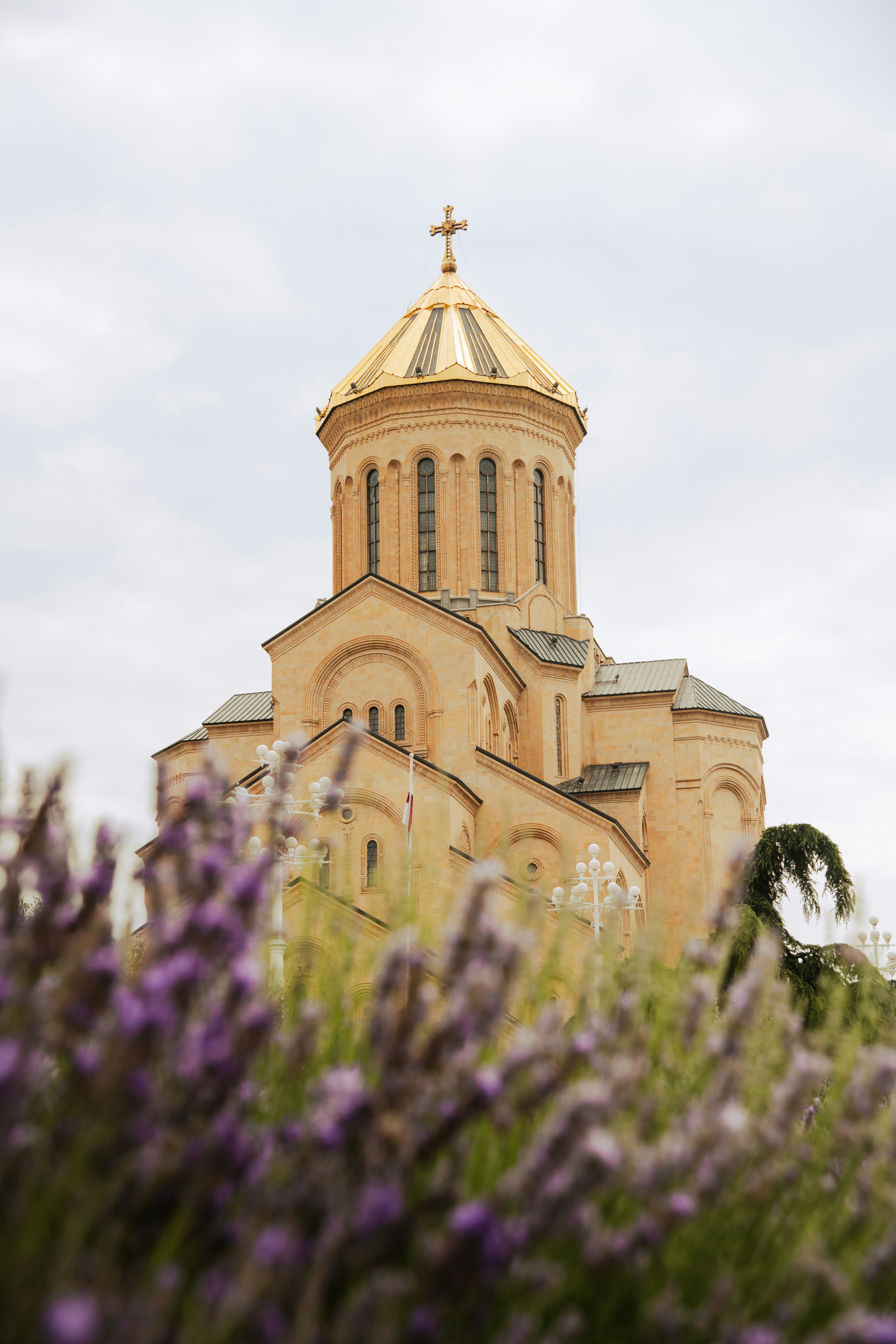 Golden Dome Rising Above Lavender Haze
