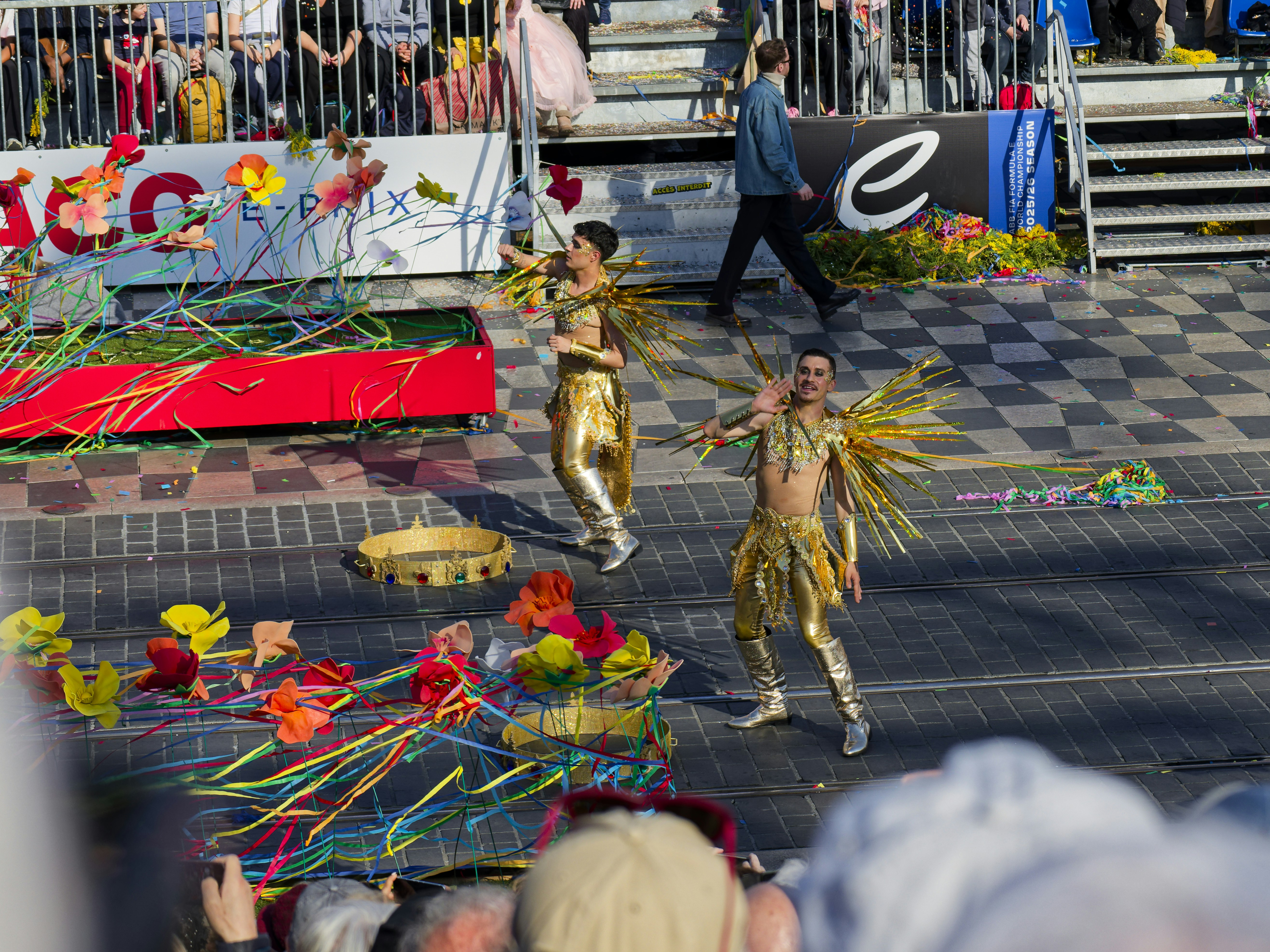 Golden Dancers in a Parade Ring