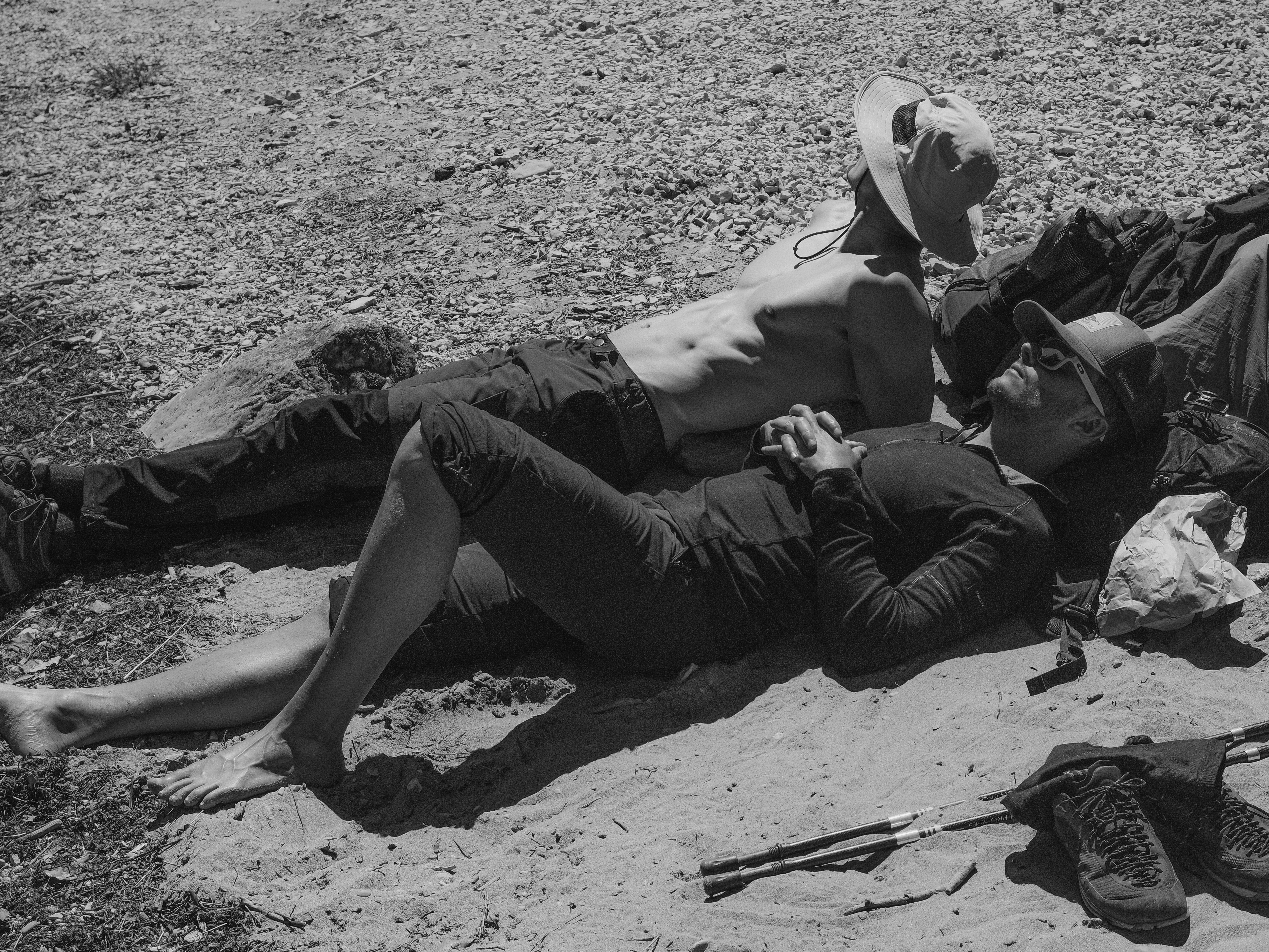 Rest on the Dunes: A Quiet Moment Between Two Adventurers