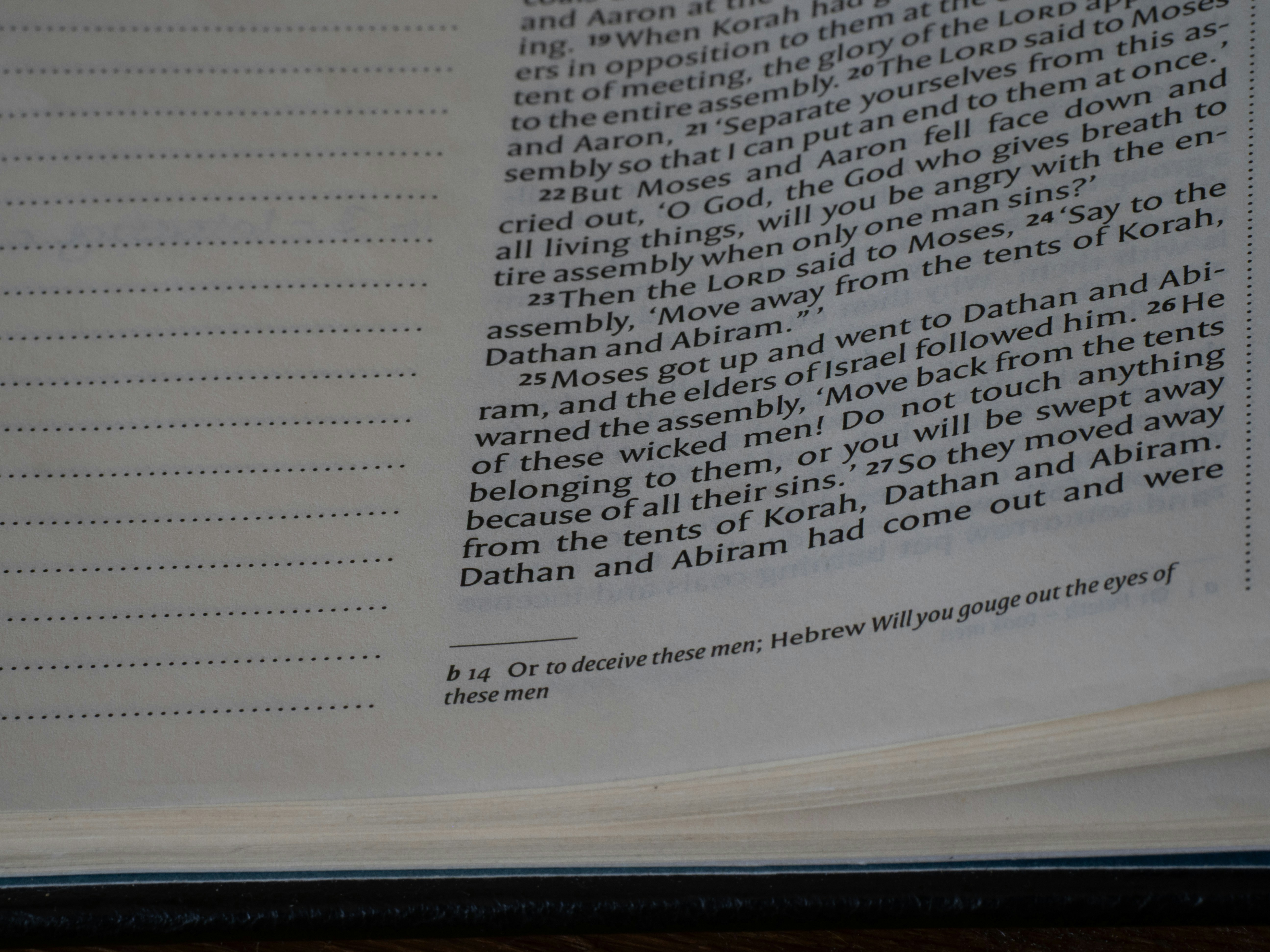 Printed Wisdom: A Close-Up of Text tucked along a Page Edge