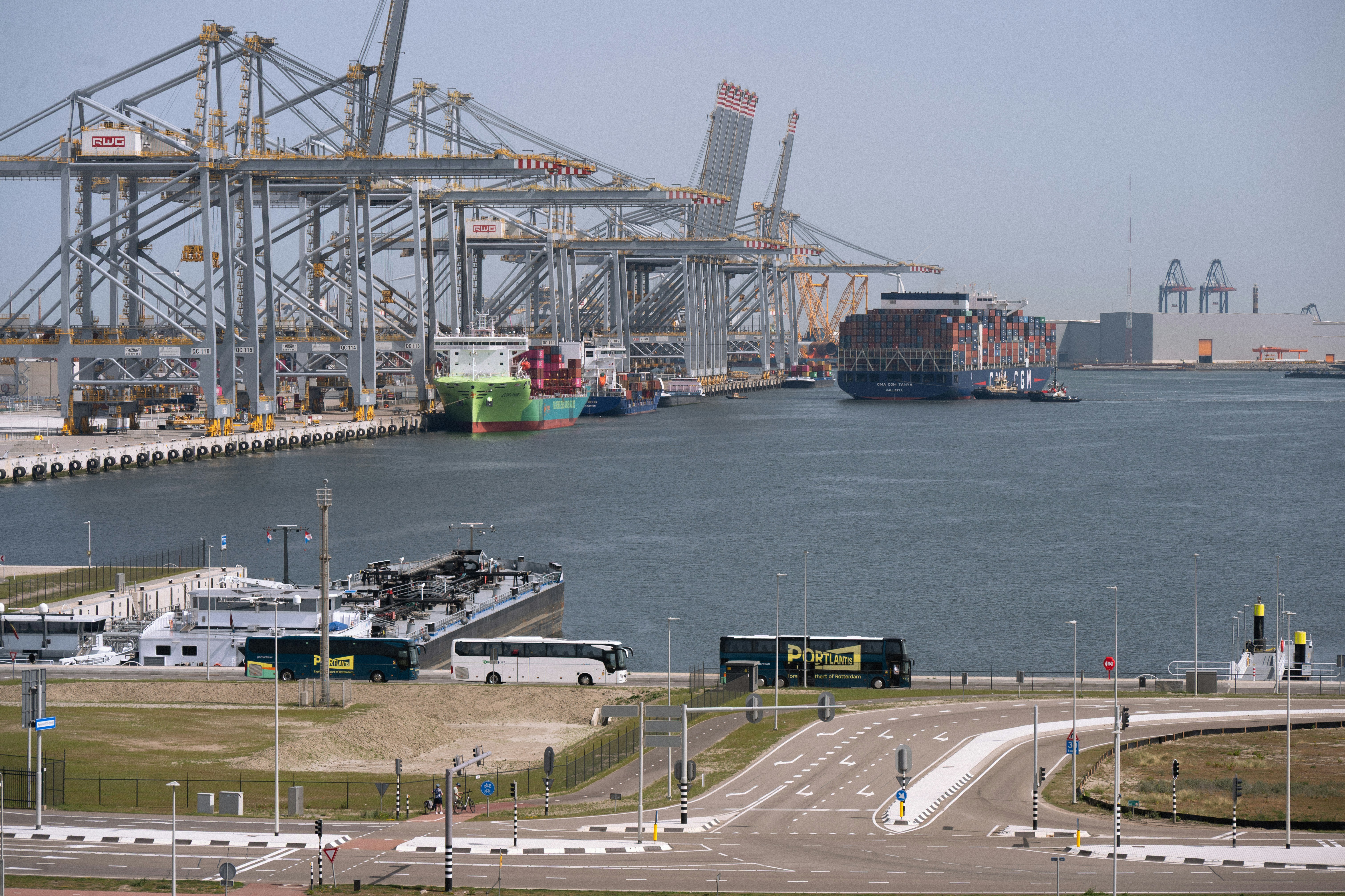 Port Cranes at Distant Channel